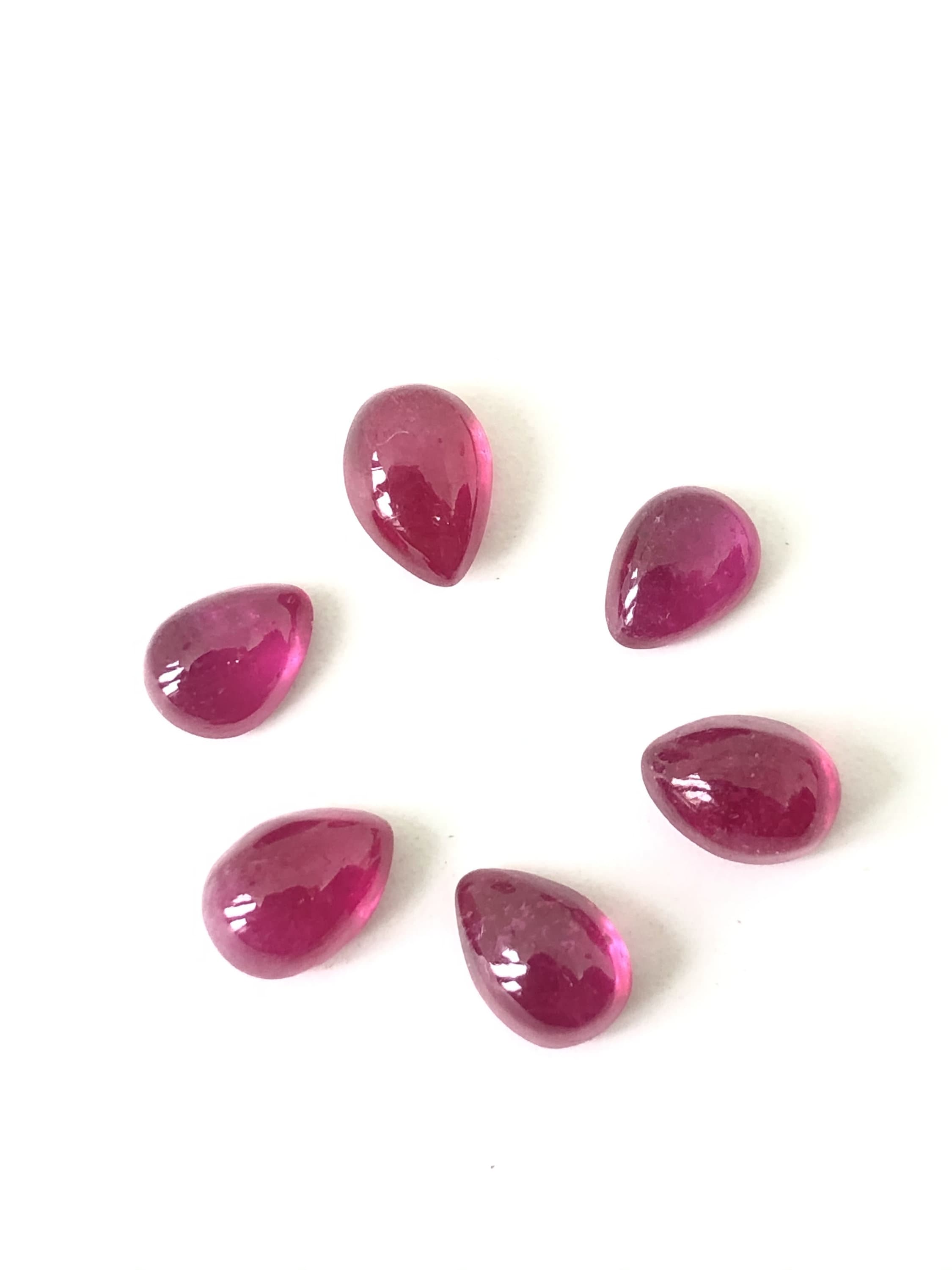 Ruby Pear Shape Cabochon Loose Gemstone Size 43mm 53mm - Etsy UK