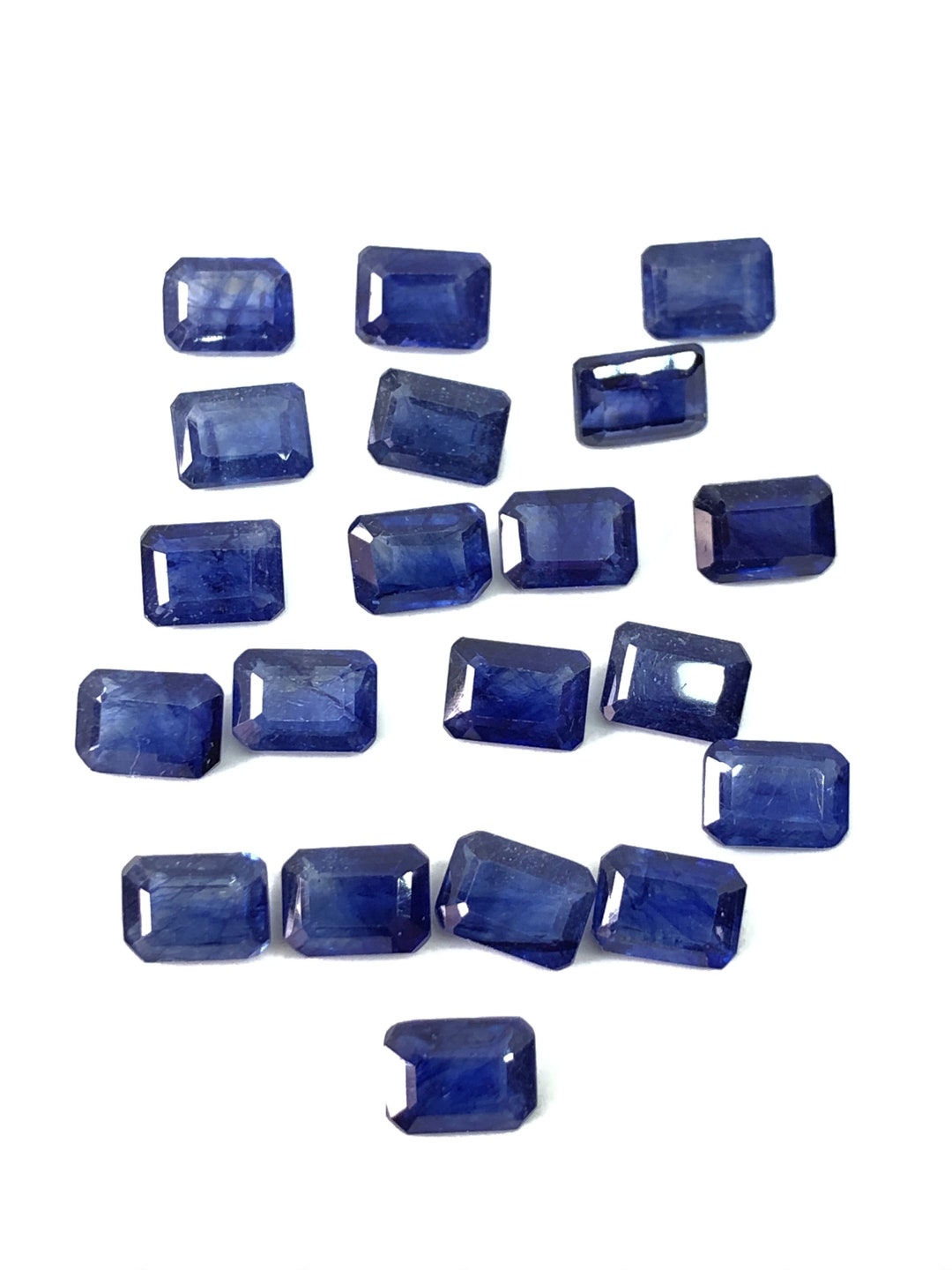 Blue Sapphire Octagon Shape Loose Gemstone Cut Faceted Size 4x3, 5x3 ...