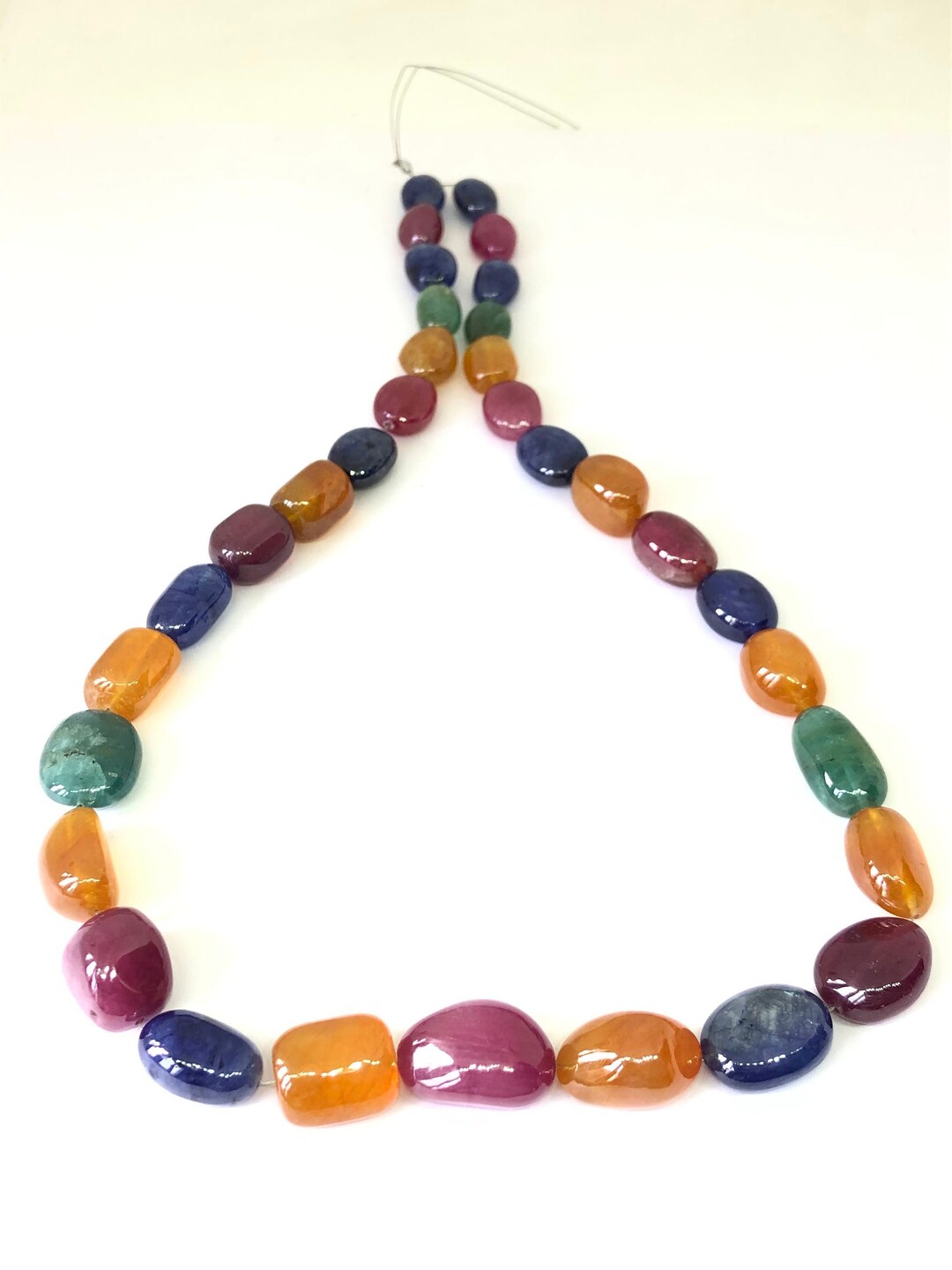 750 Ct Line of Yellow Sapp. , Blue Sapp. , Emerald & Ruby Corundum ...