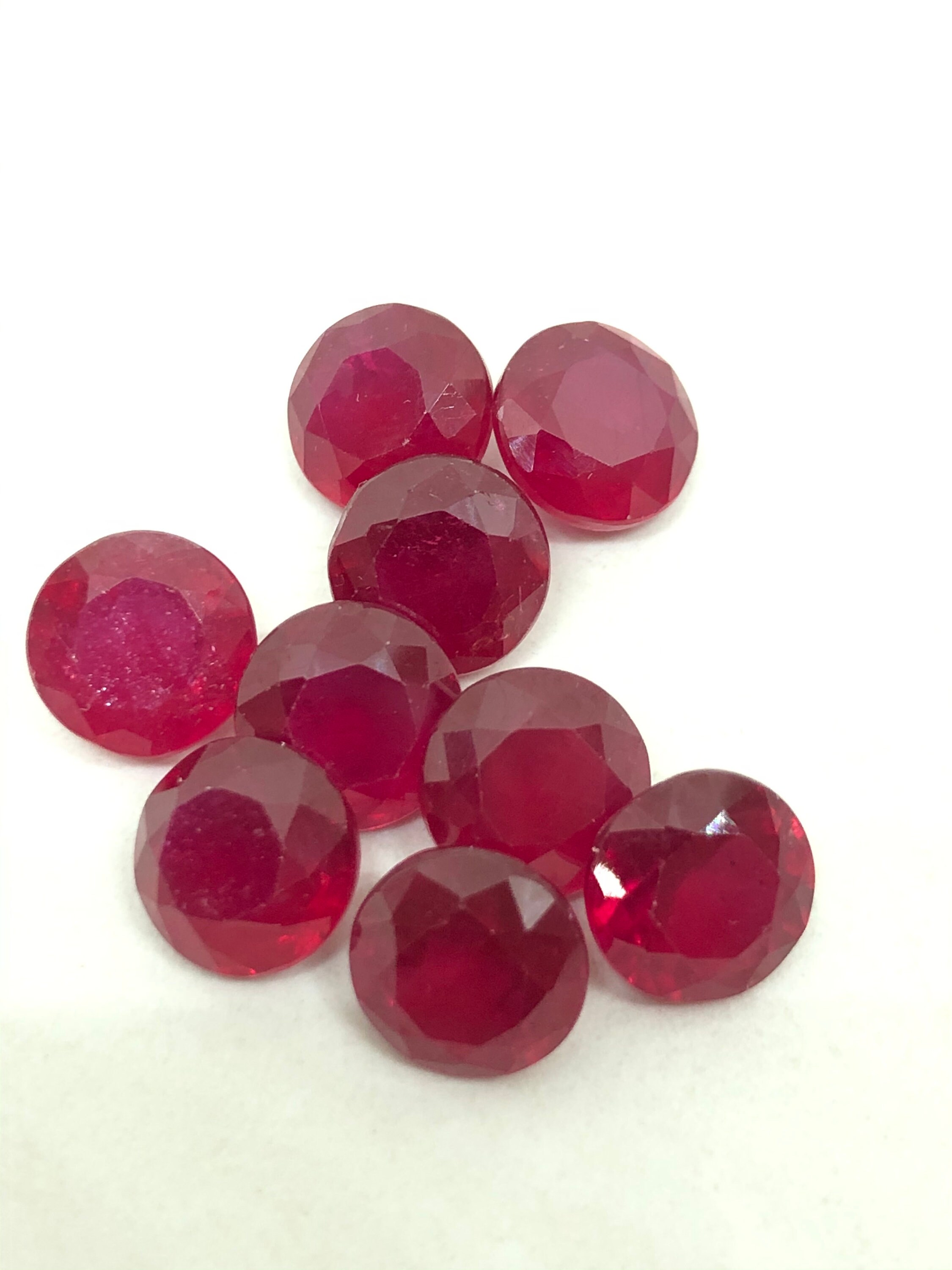 Red Ruby Round Shape Cut Faceted Loose Gemstone Size 2mm 3mm - Etsy UK