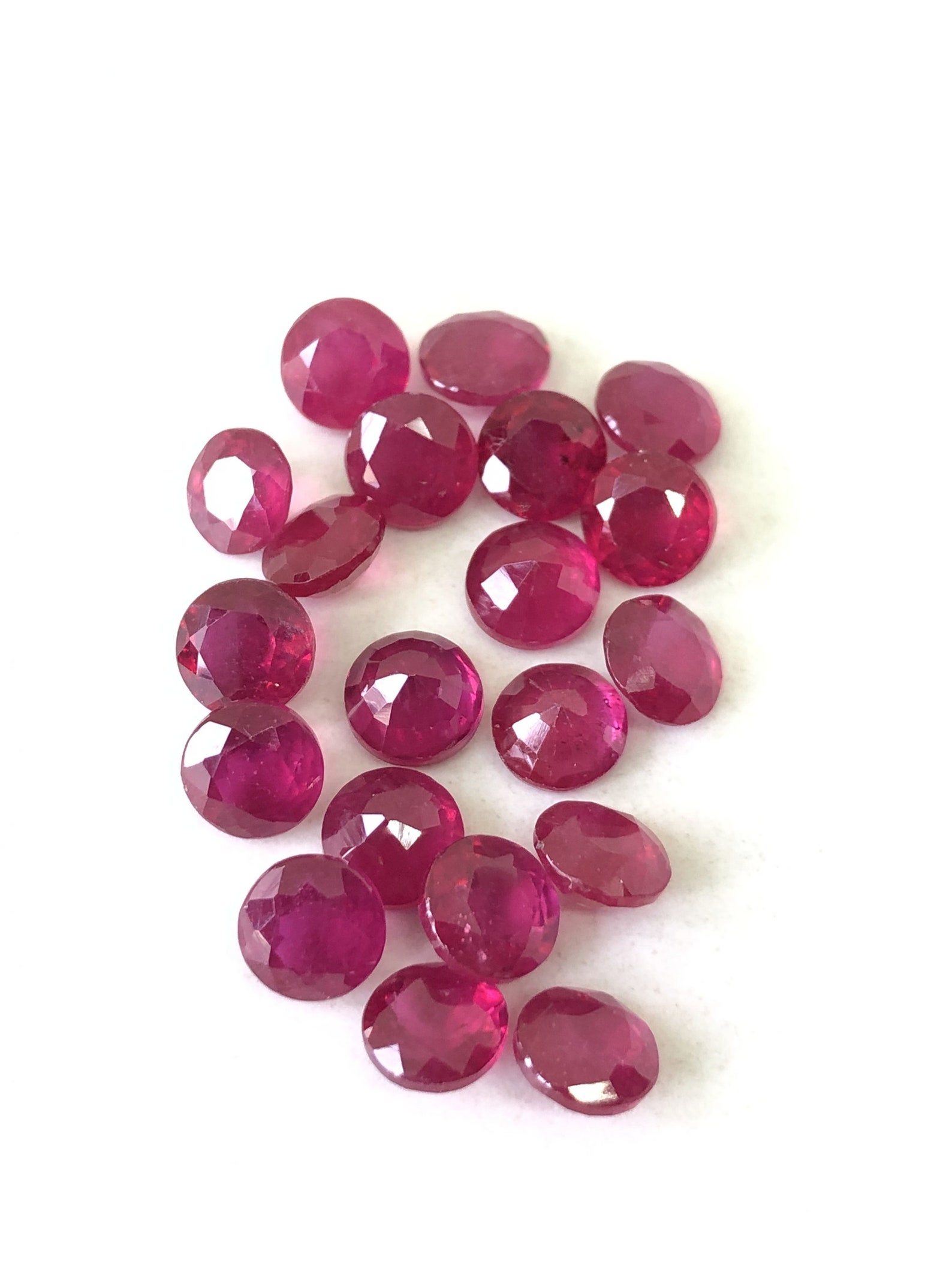 Red Ruby Round Shape Cut Faceted Loose Gemstone Size 2mm 3mm - Etsy