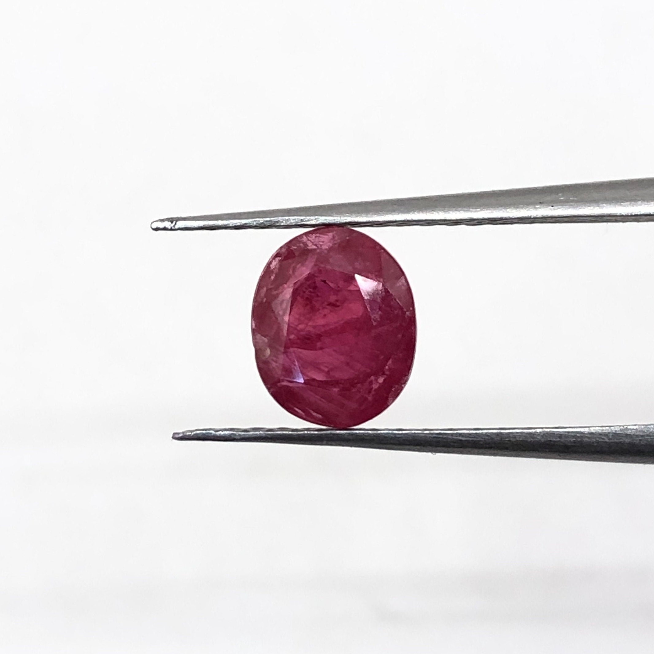 1.26 Ct Natural Ruby Oval Shape 7x6mm faceted gemstone Ruby | Etsy
