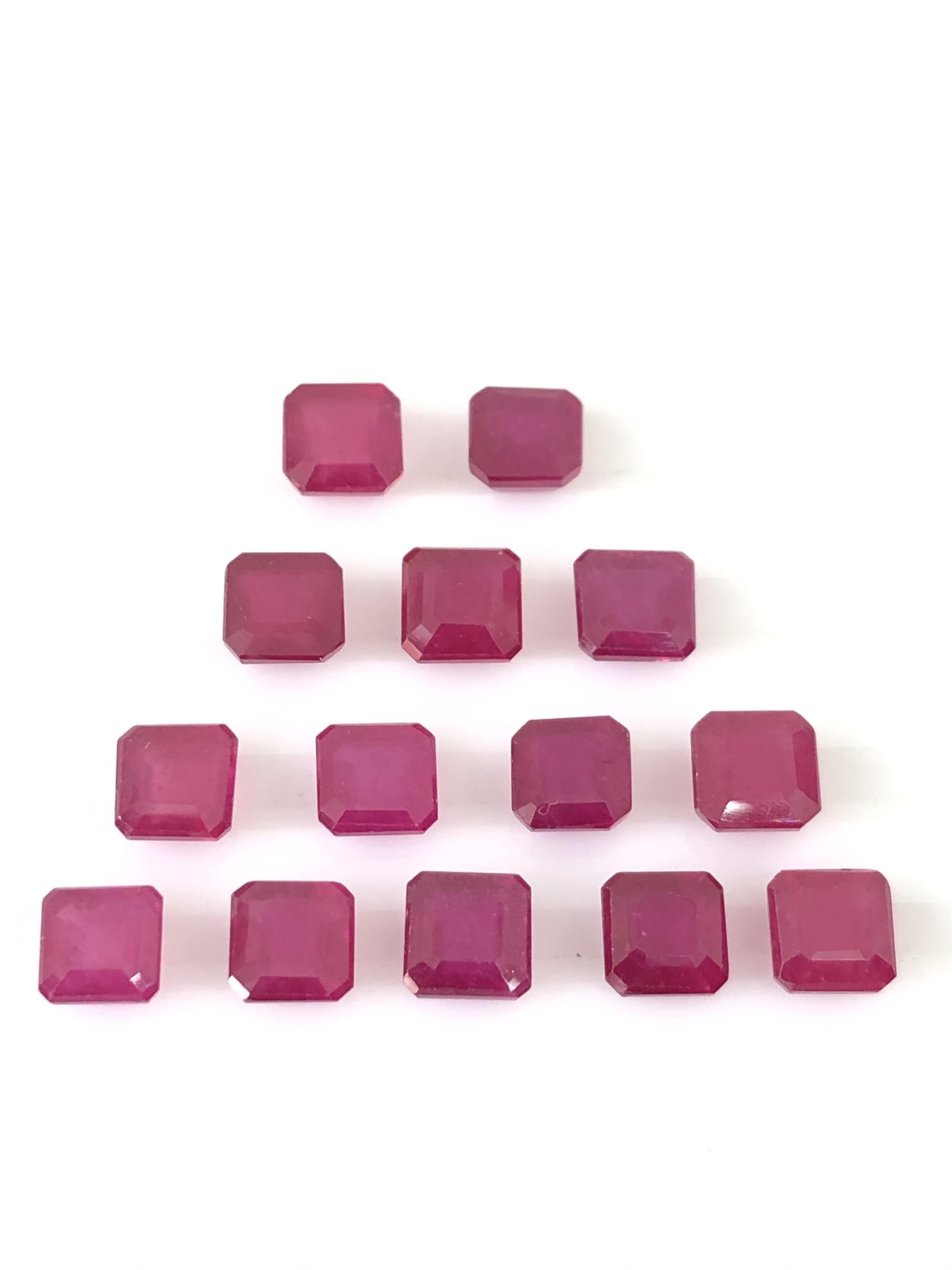 Red Ruby Square Octagon Shape Cut Faceted Size 3mm, 4mm, 5mm, 6mm, 7mm ...