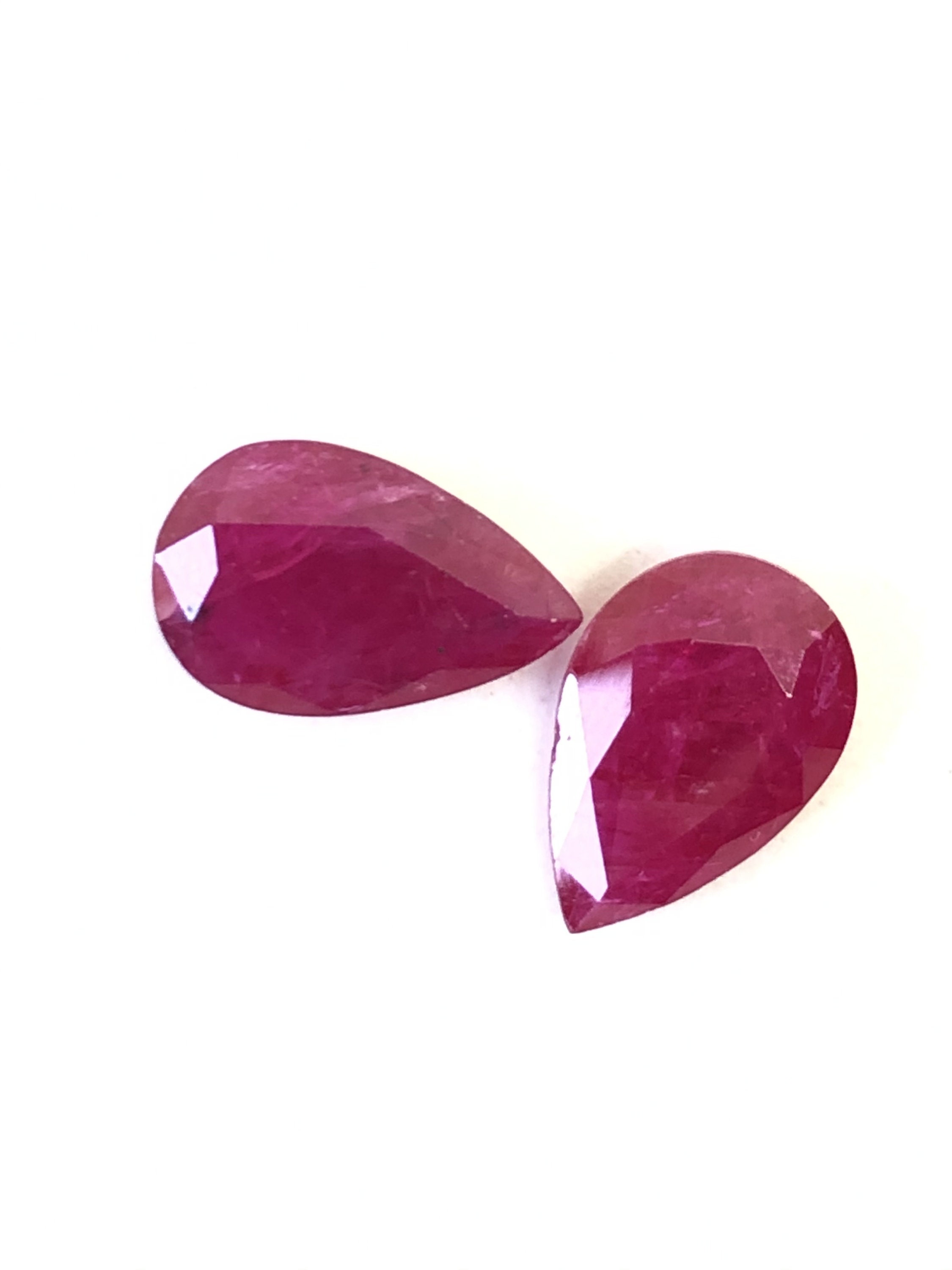 6.96 Ct Natural Pair Ruby Pear Shape Size 13x12.50 Mm Matching - Etsy UK