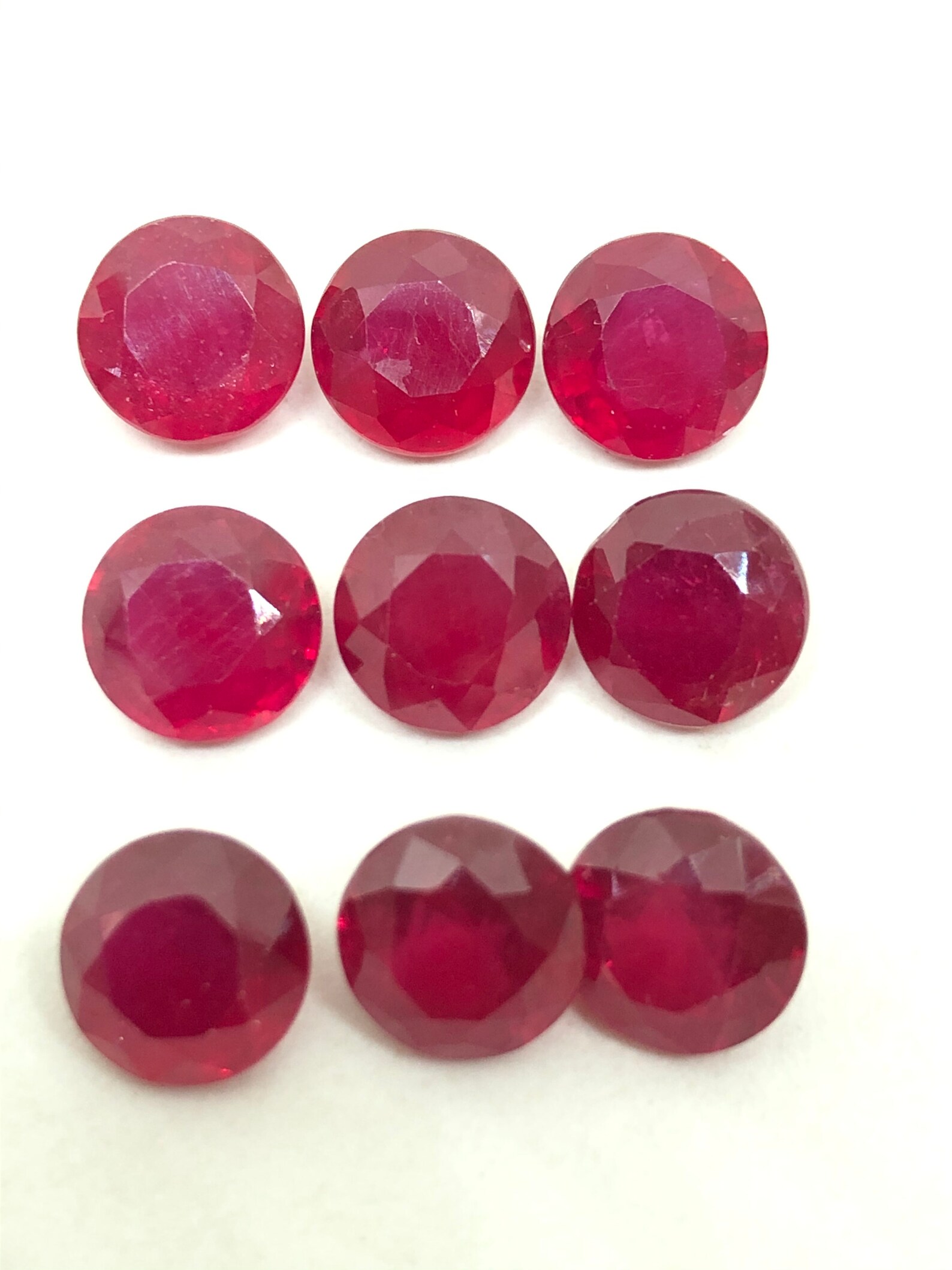 Red Ruby Round Shape Cut Faceted Loose Gemstone Size 2mm 3mm - Etsy UK