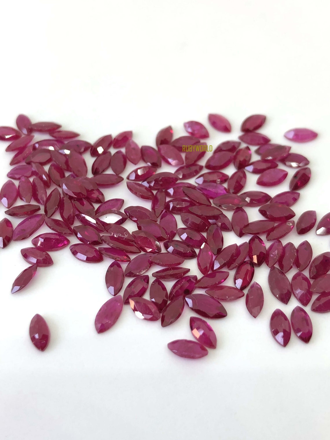 100% Natural Certified Ruby Marquise Shape Size 5x2.50 Mm - Etsy