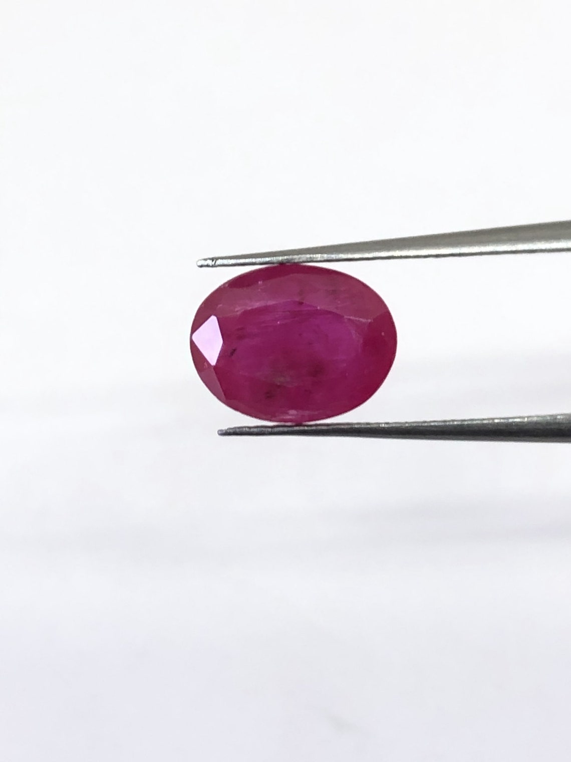 3.46 Ct Natural Ruby Oval Shape Faceted 10x7.5mm ruby Top | Etsy