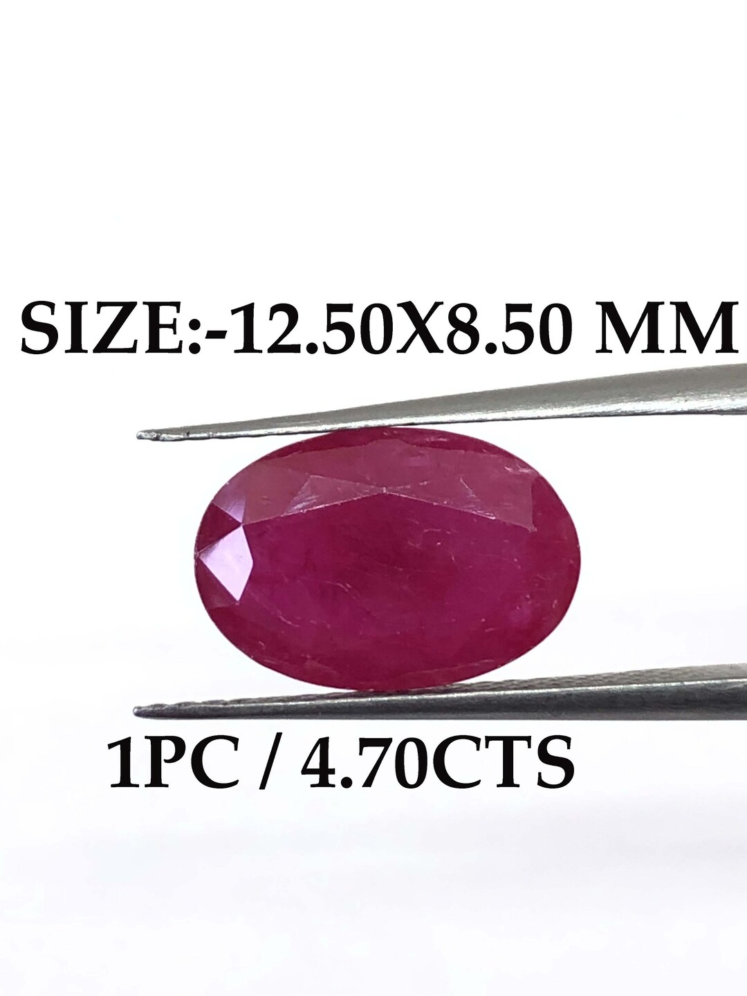 4.70 Carat 100% Natural Ruby Oval Shape Size 12.50x8.50 Mm - Etsy UK