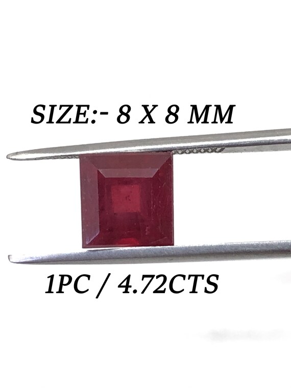 4.72 Ct RUBY Square Octagon Shape Size 8X8 MM Cut Faceted - Etsy