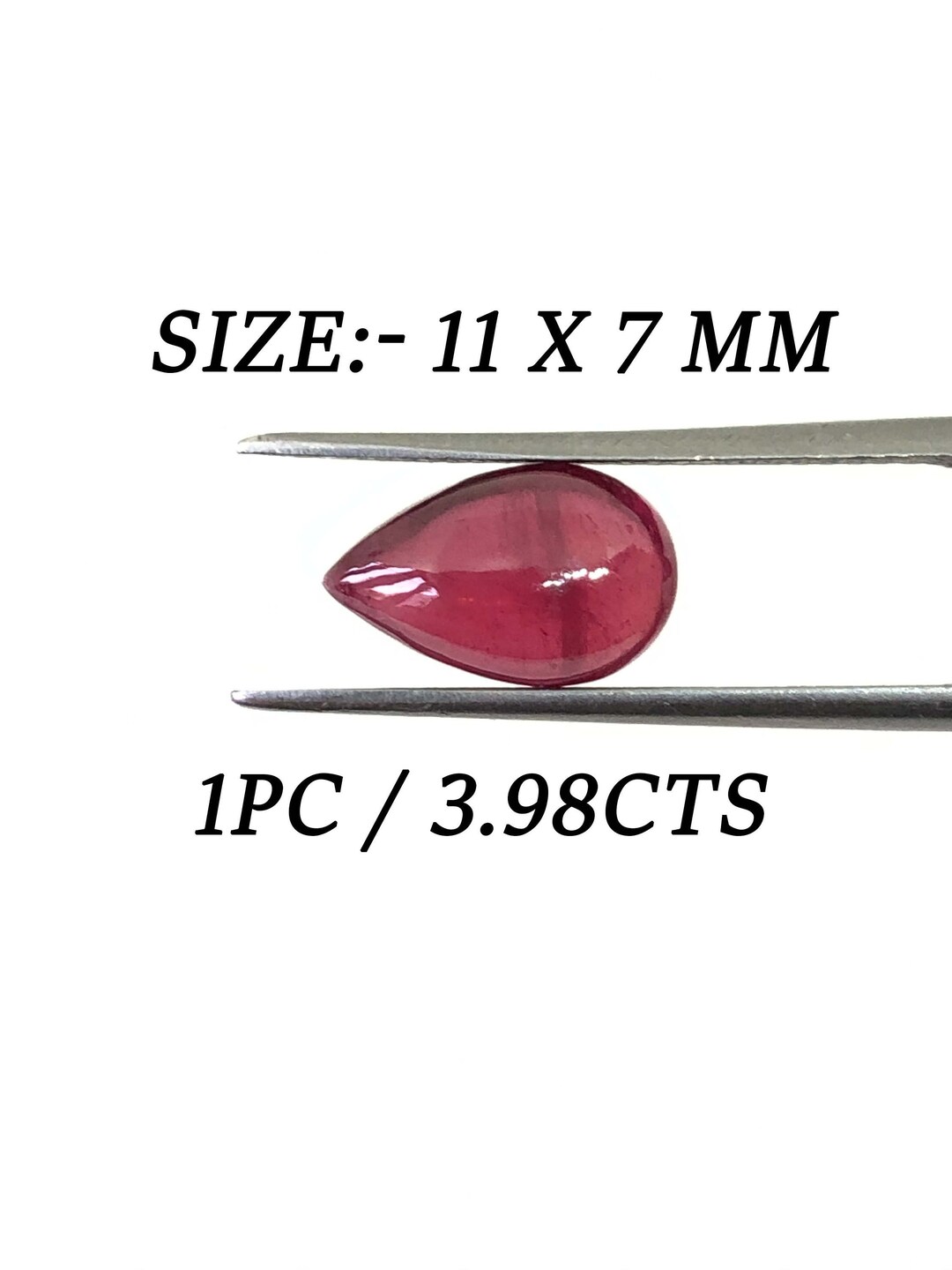 3.98 Ct RUBY Pear Shape Size 11X7 MM Attractive High Quality Fine Loose ...