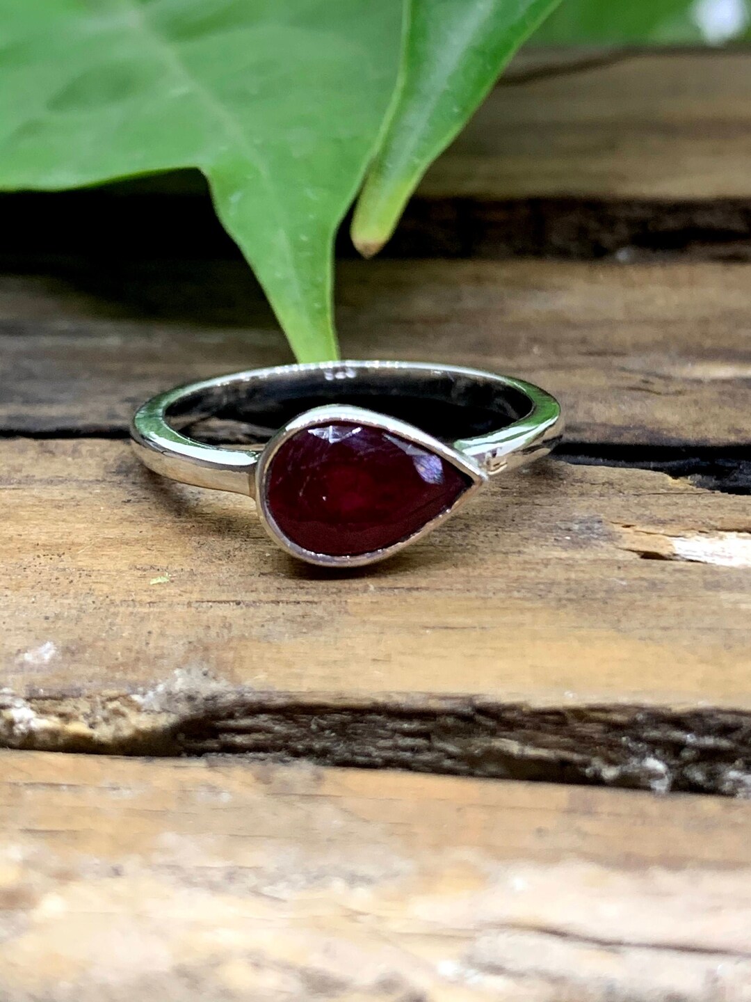 Real Ruby Ring in 925 Sterling Silver, Delicate Ring for Delicate Lady ...