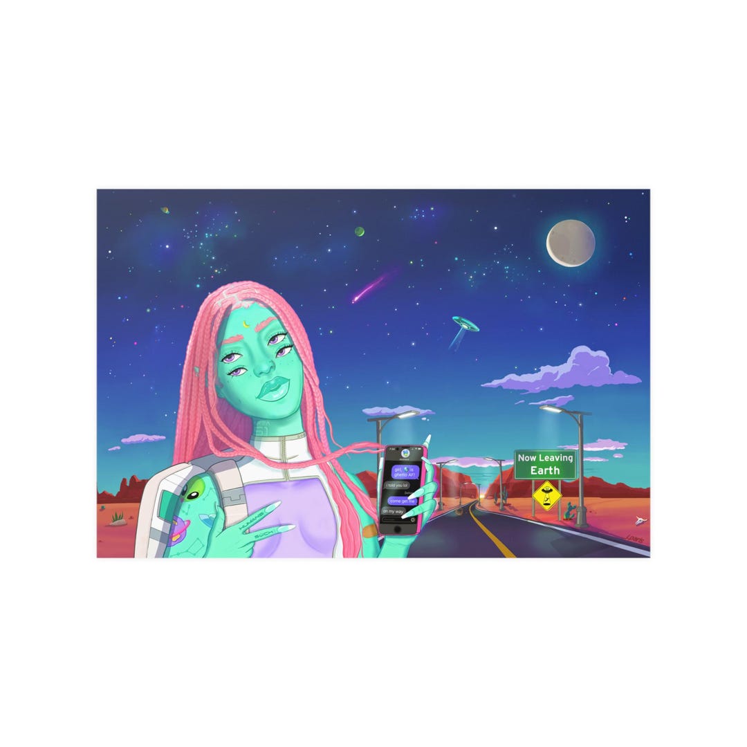 Earth is Ghetto -- Satin Poster (210gsm) - Etsy