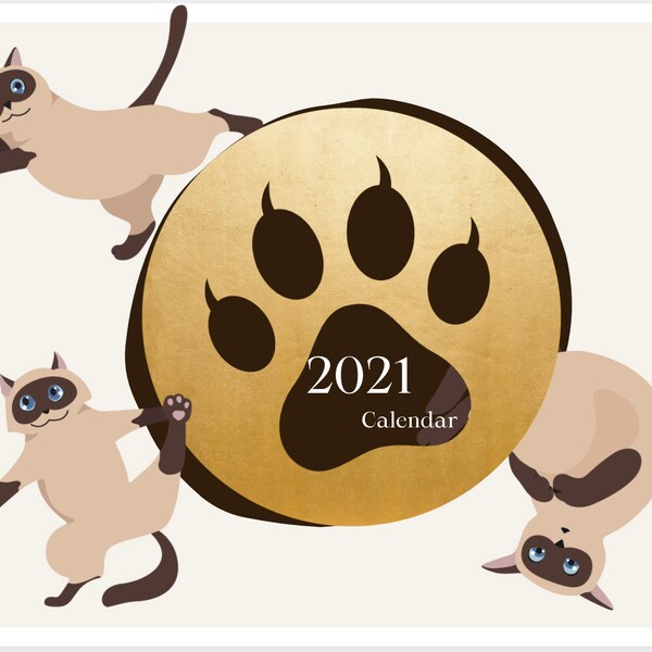 Cat Calendar - Etsy
