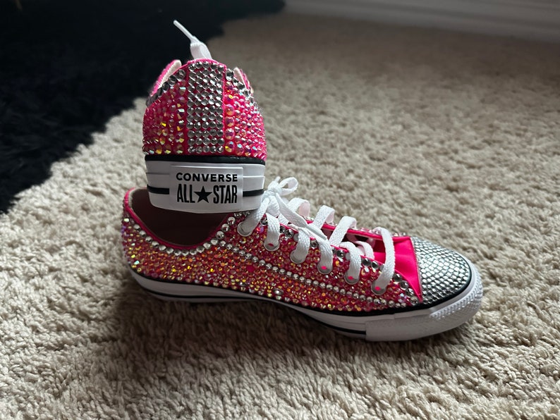 Pink Rhinestone Sneakers, Bling Sneakers, Bling Kicks, Sparkle Shoes ...