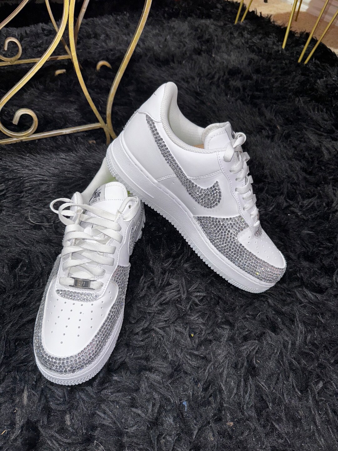 Bling Sneakers, Rhinestones Shoes, Air Force Rhinestones Shoes, Team ...