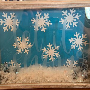 Let It Snow Shadow Box - Etsy