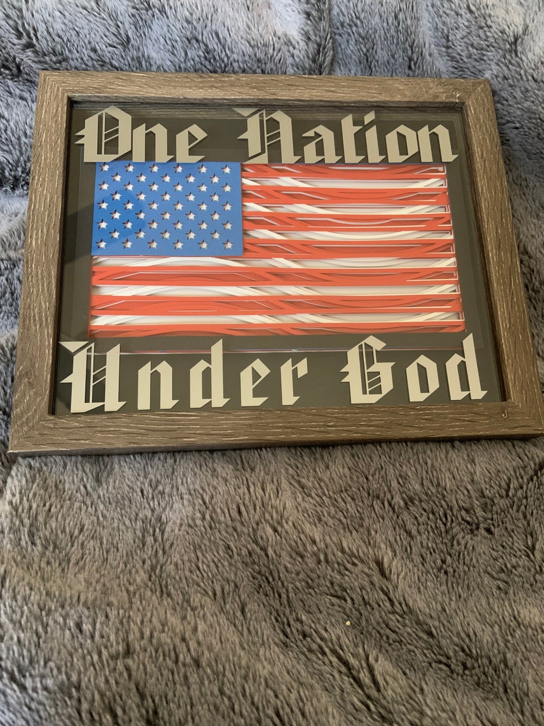 American Flag Shadow Box - Etsy