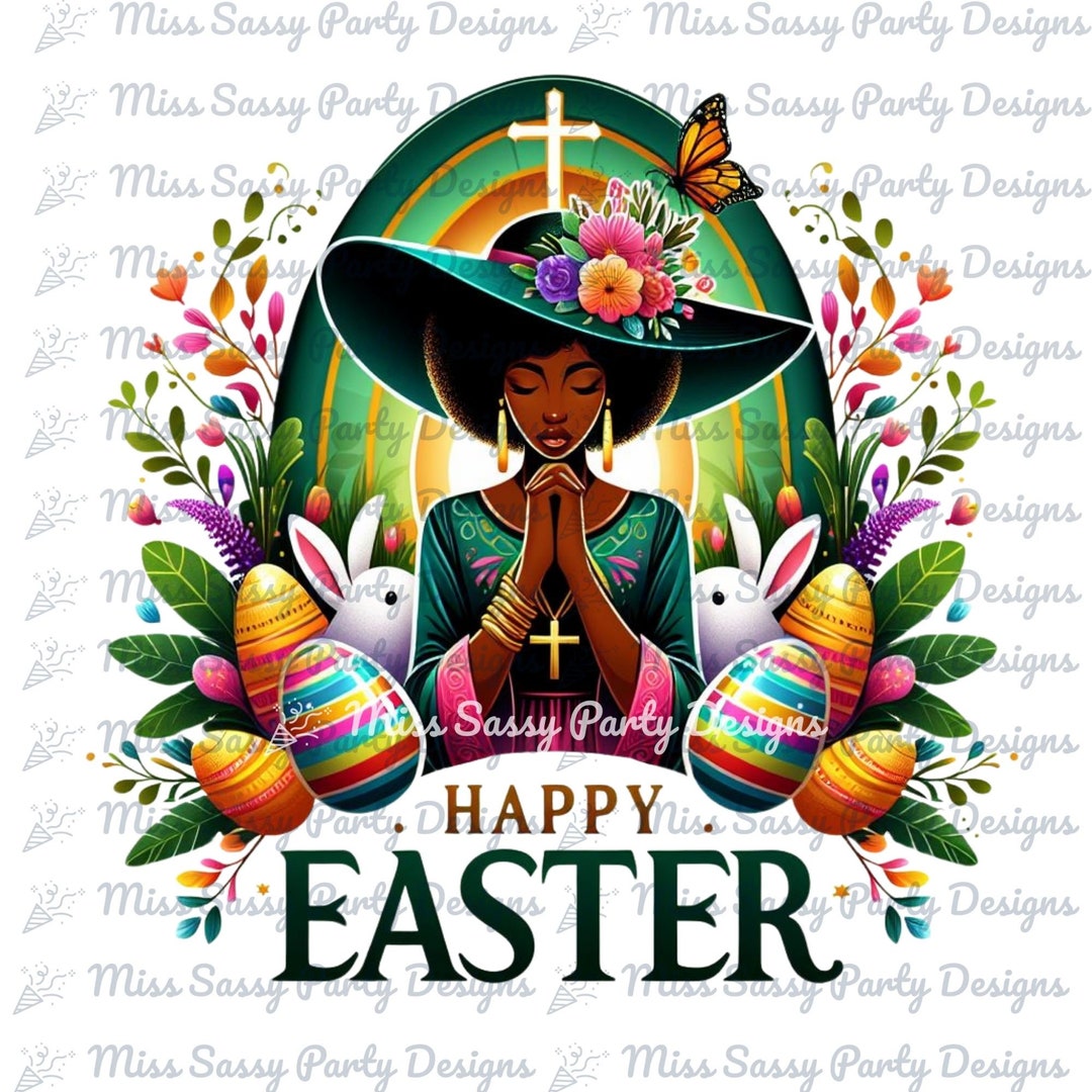 Praying African American Woman, Happy Easter, Holy Cross, Resurrection ...