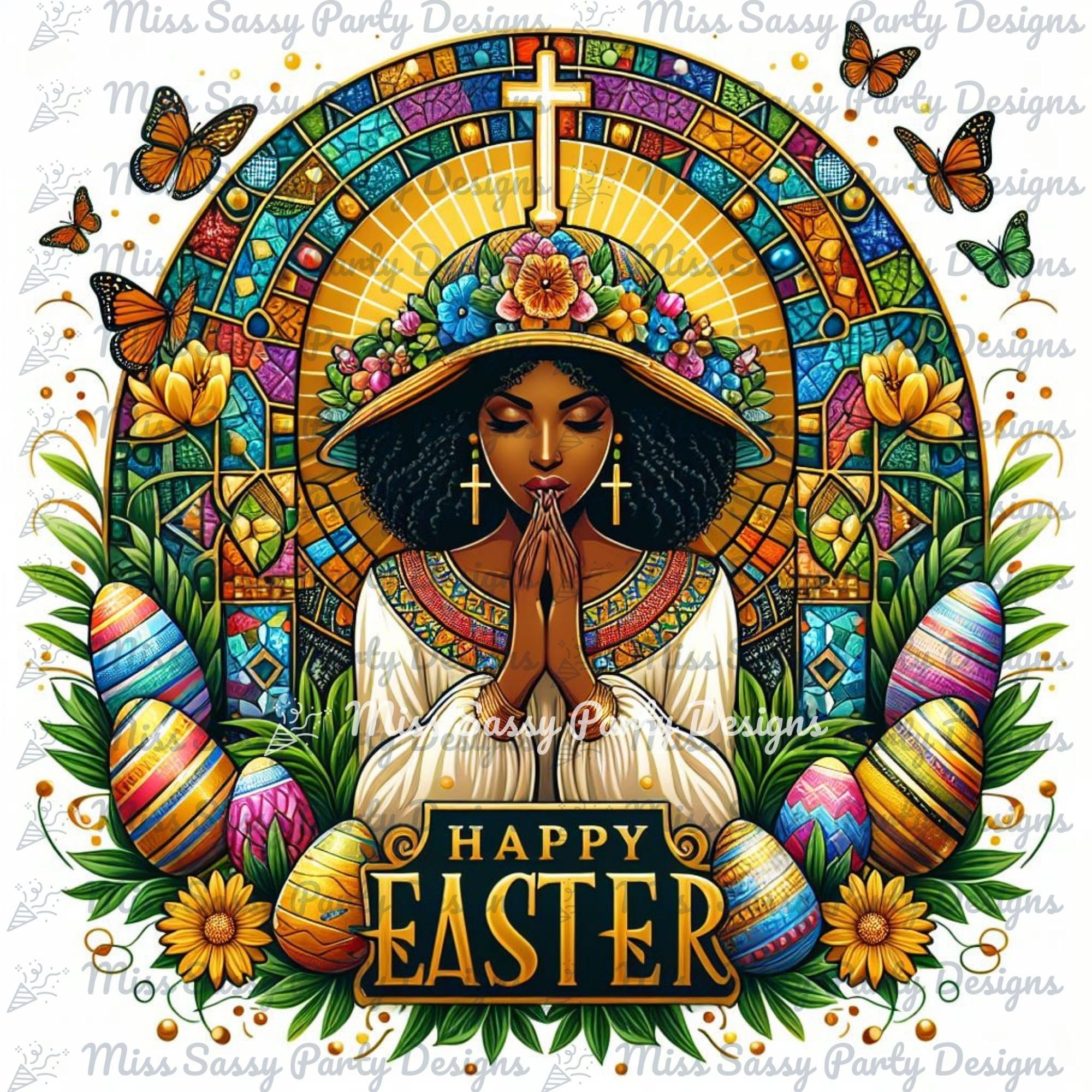 Praying African American Woman, Happy Easter, Holy Cross, Resurrection ...
