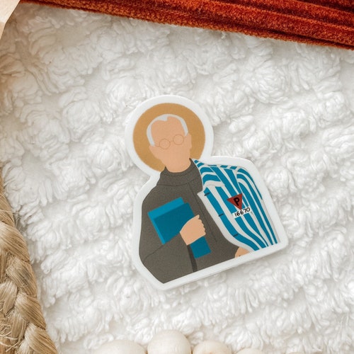 St. Maximilian Kolbe Vinyl Sticker Catholic Sticker Saint - Etsy