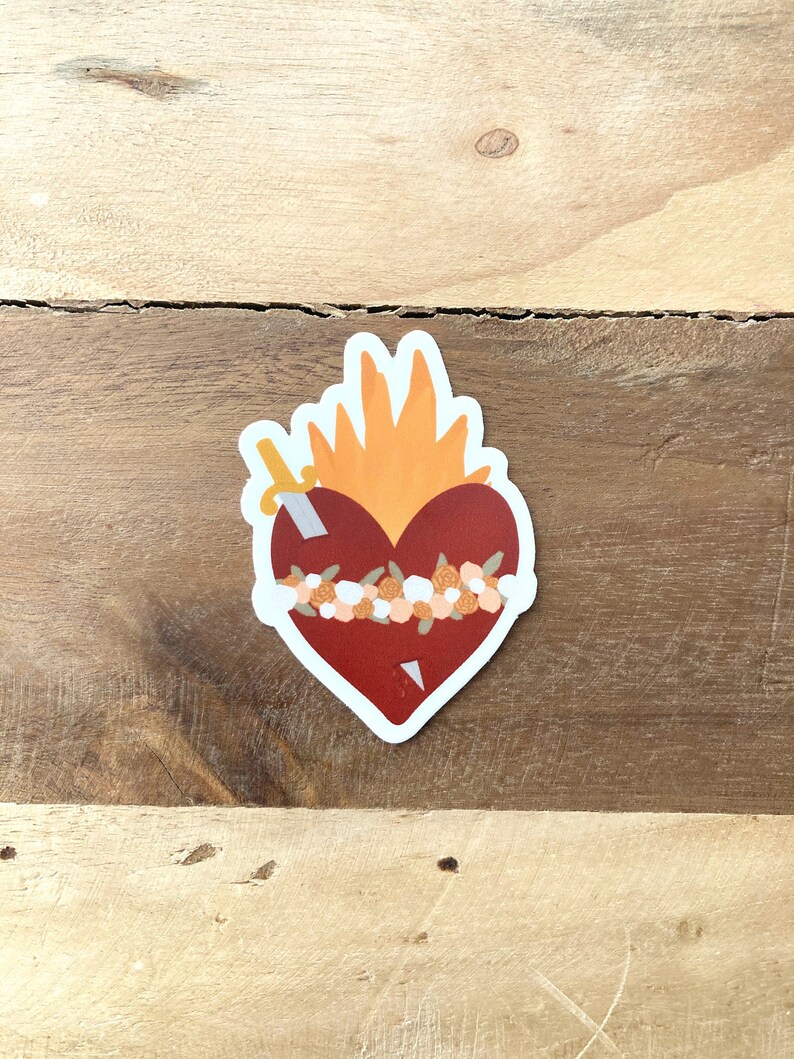 Immaculate Heart of Mary Vinyl Sticker Catholic Sticker - Etsy Canada