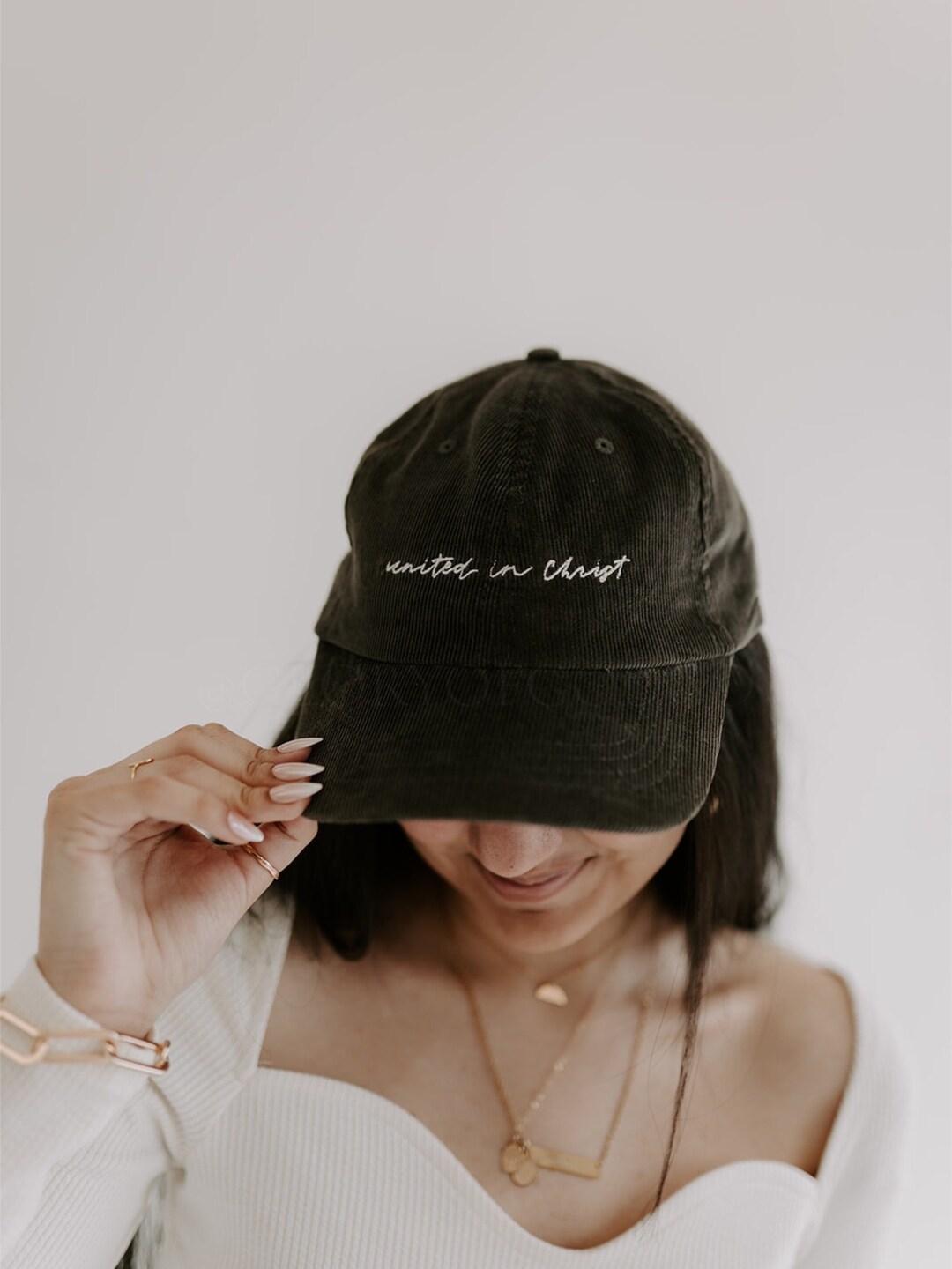 United in Christ Embroidered Corduroy Hat, Christian Hat, Catholic Hat ...