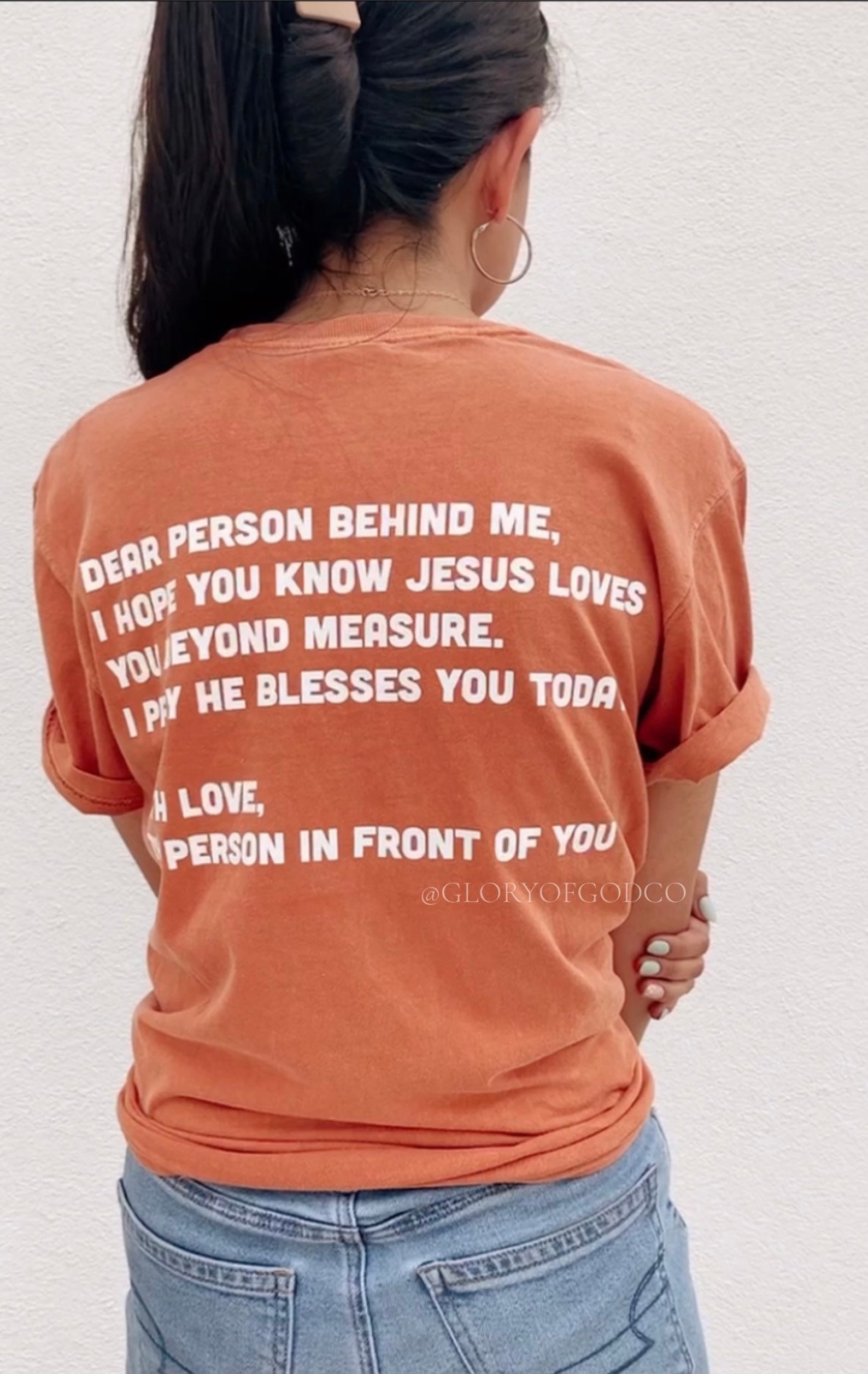 Love Like Jesus Dear Person Behind Me Christian T Shirt Etsy