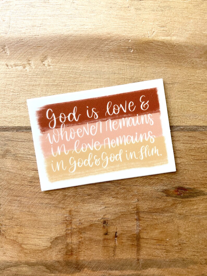 God is Love Vinyl Sticker Catholic Sticker Christian - Etsy