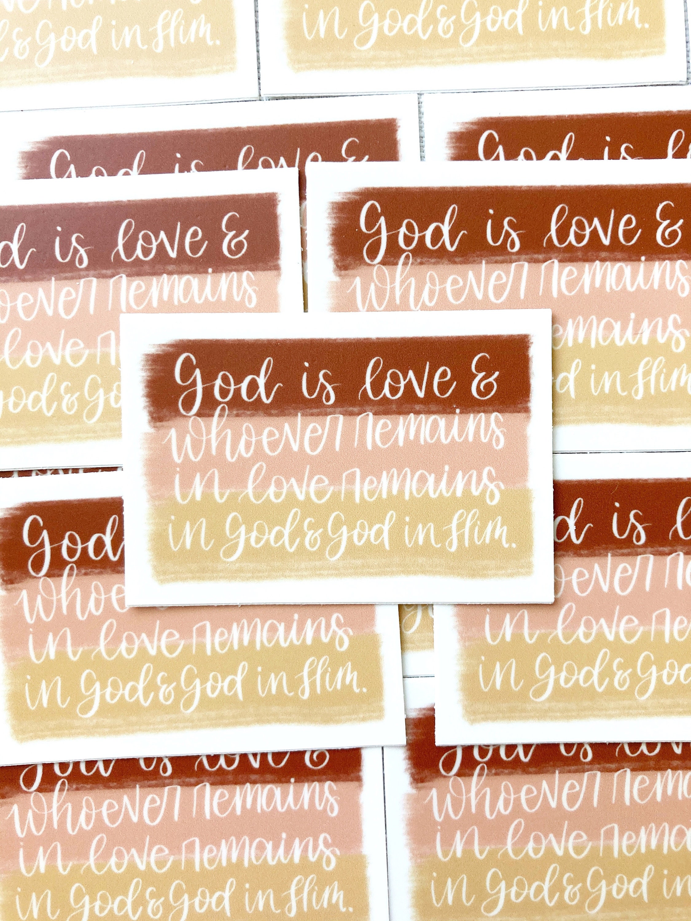 God is Love Vinyl Sticker Catholic Sticker Christian - Etsy