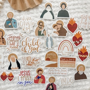Build Your Own Sticker Bundle Catholic Stickers Saint | Etsy