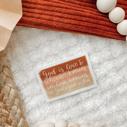 God is Love Vinyl Sticker Catholic Sticker Christian - Etsy