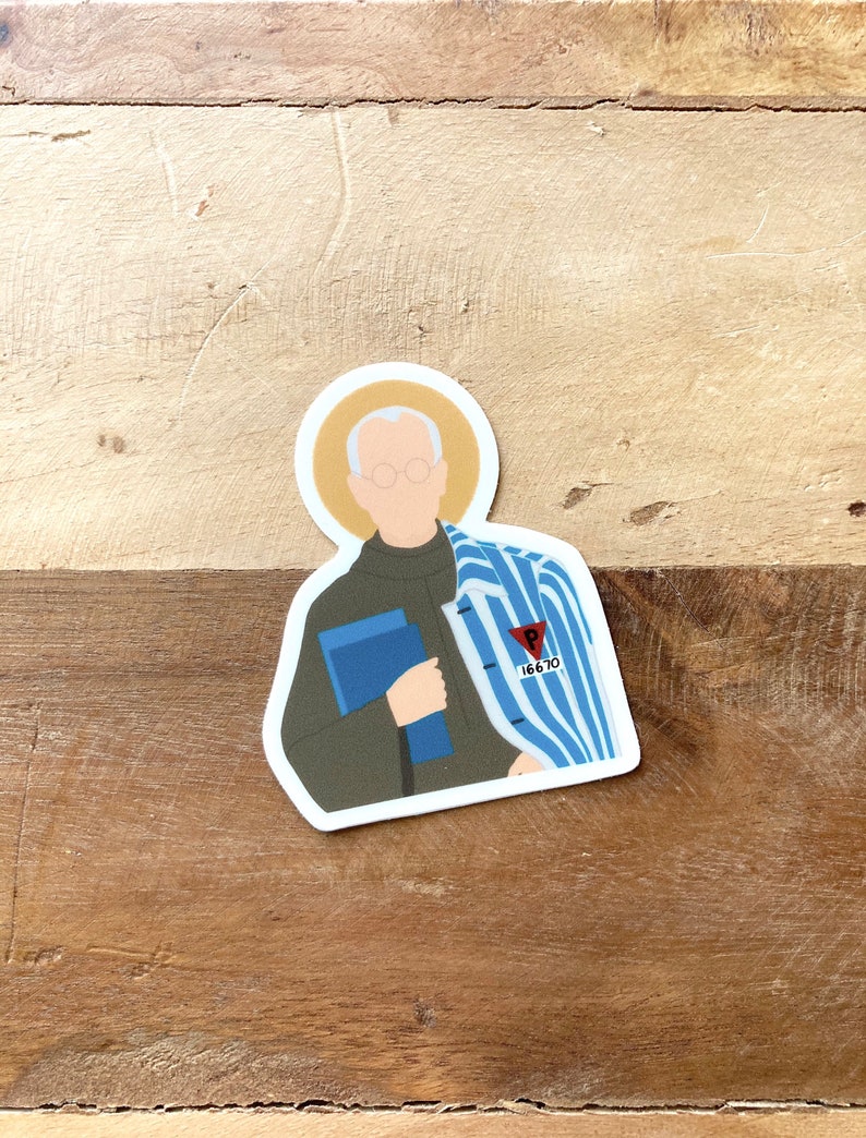 St. Maximilian Kolbe Vinyl Sticker Catholic Sticker Saint - Etsy