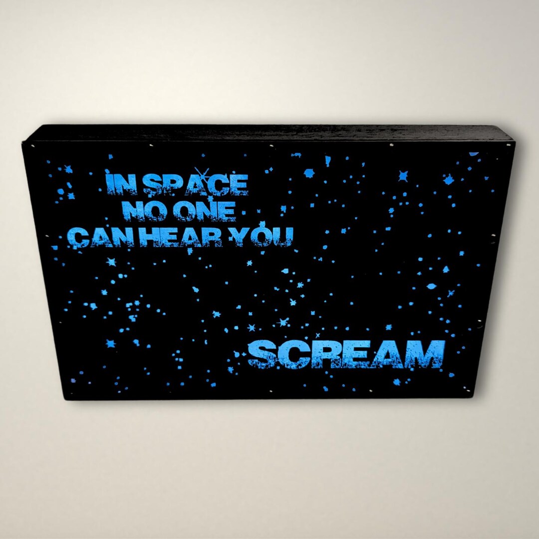 Alien in Space LED Lightbox - Etsy