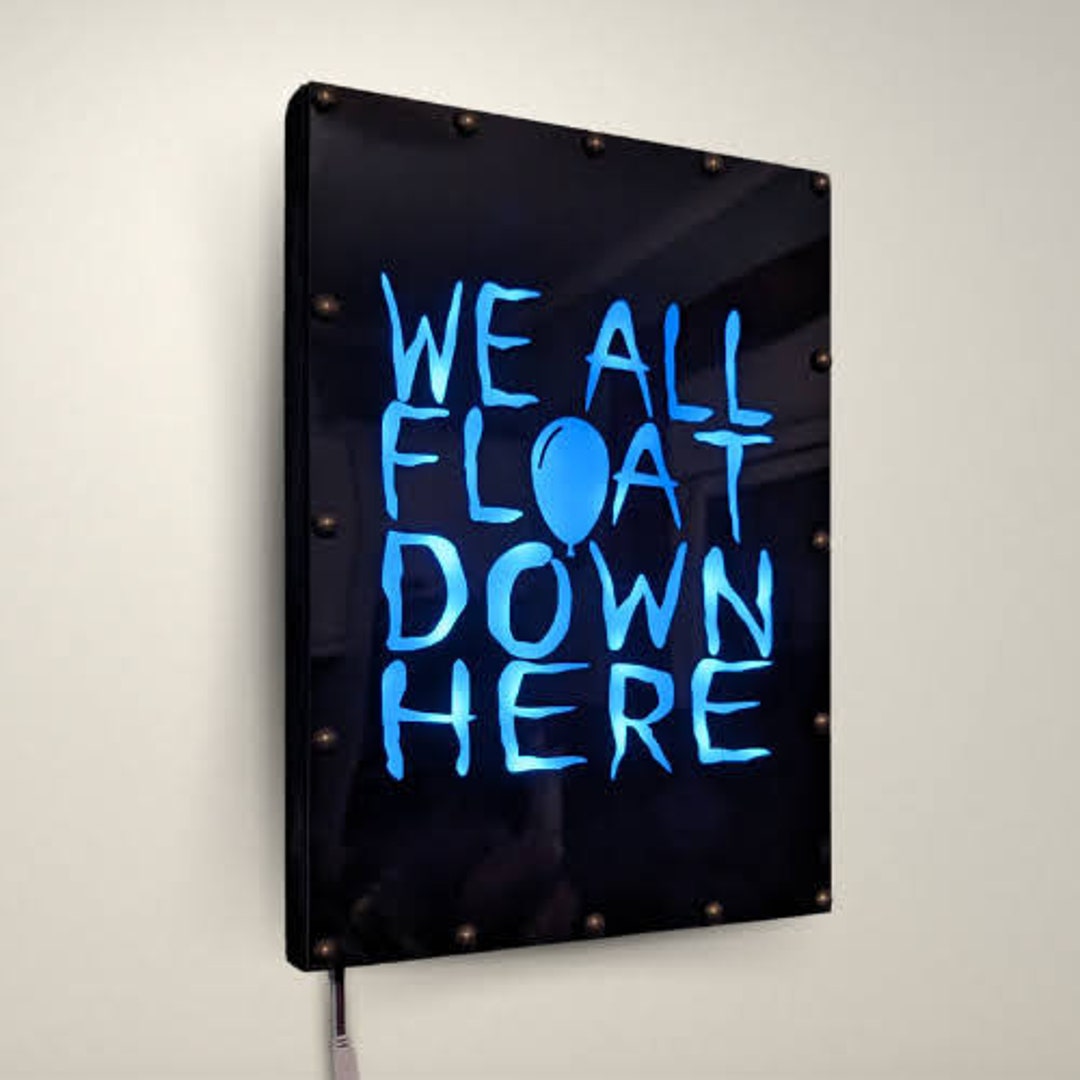 We All Float Down Here LED Lightbox - Etsy