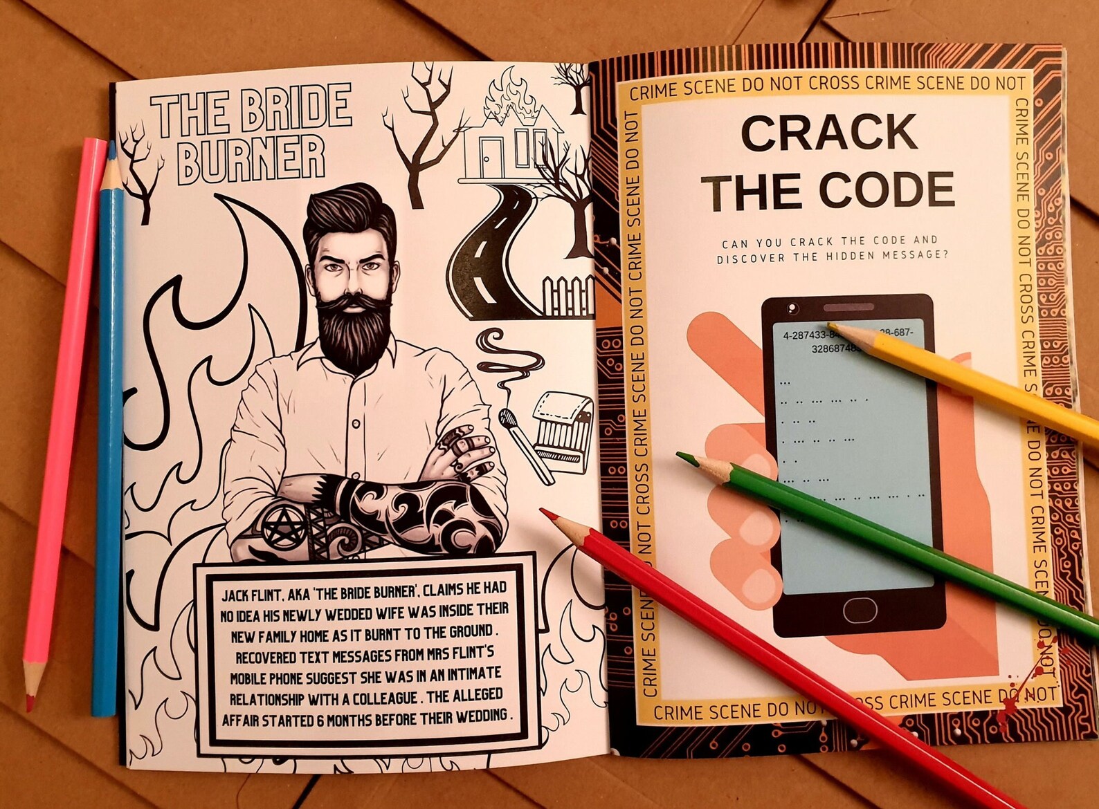 Crime Activity Book Games Colouring in Detective Work - Etsy