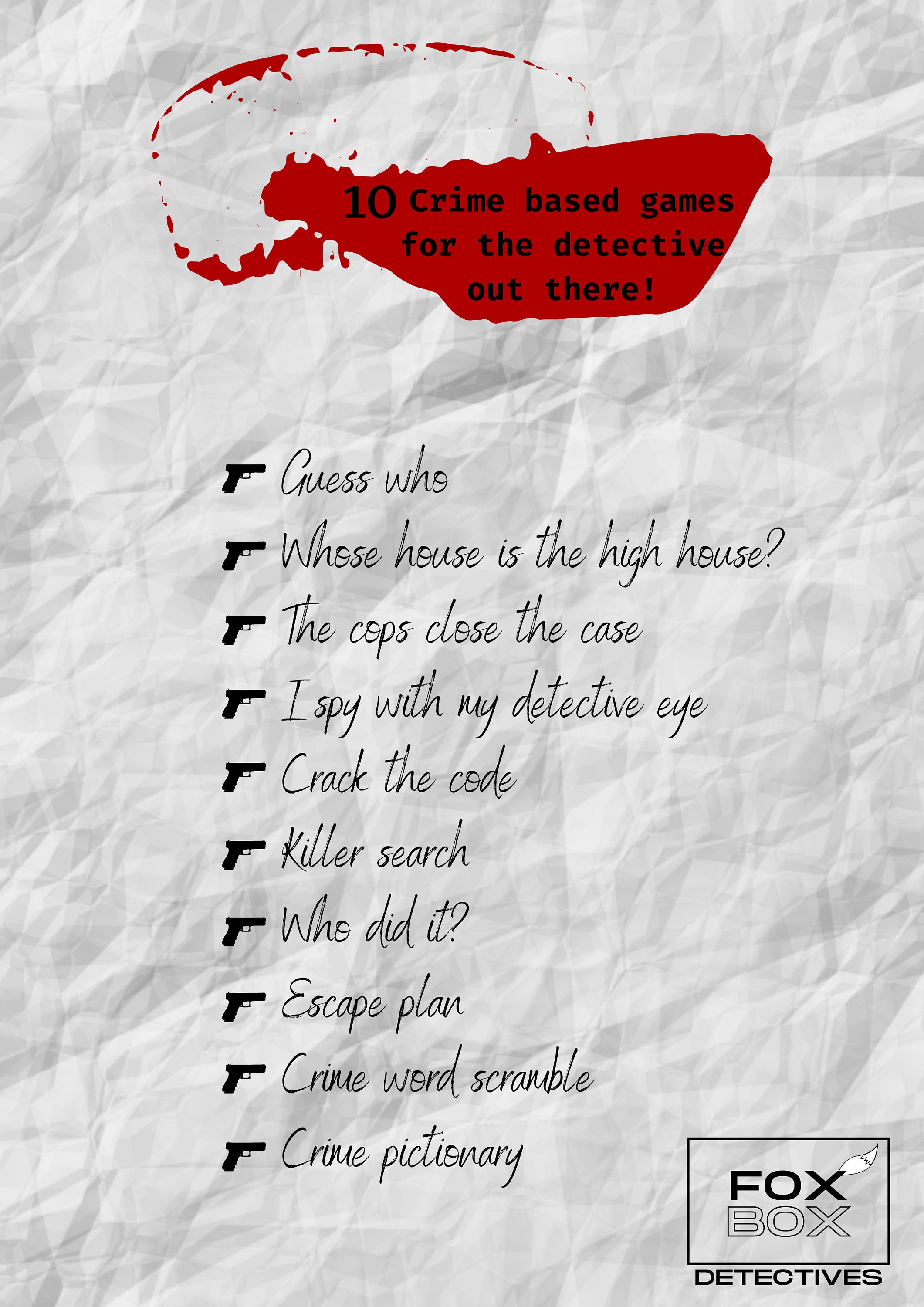 Crime Activity Book Games Colouring in Detective Work - Etsy