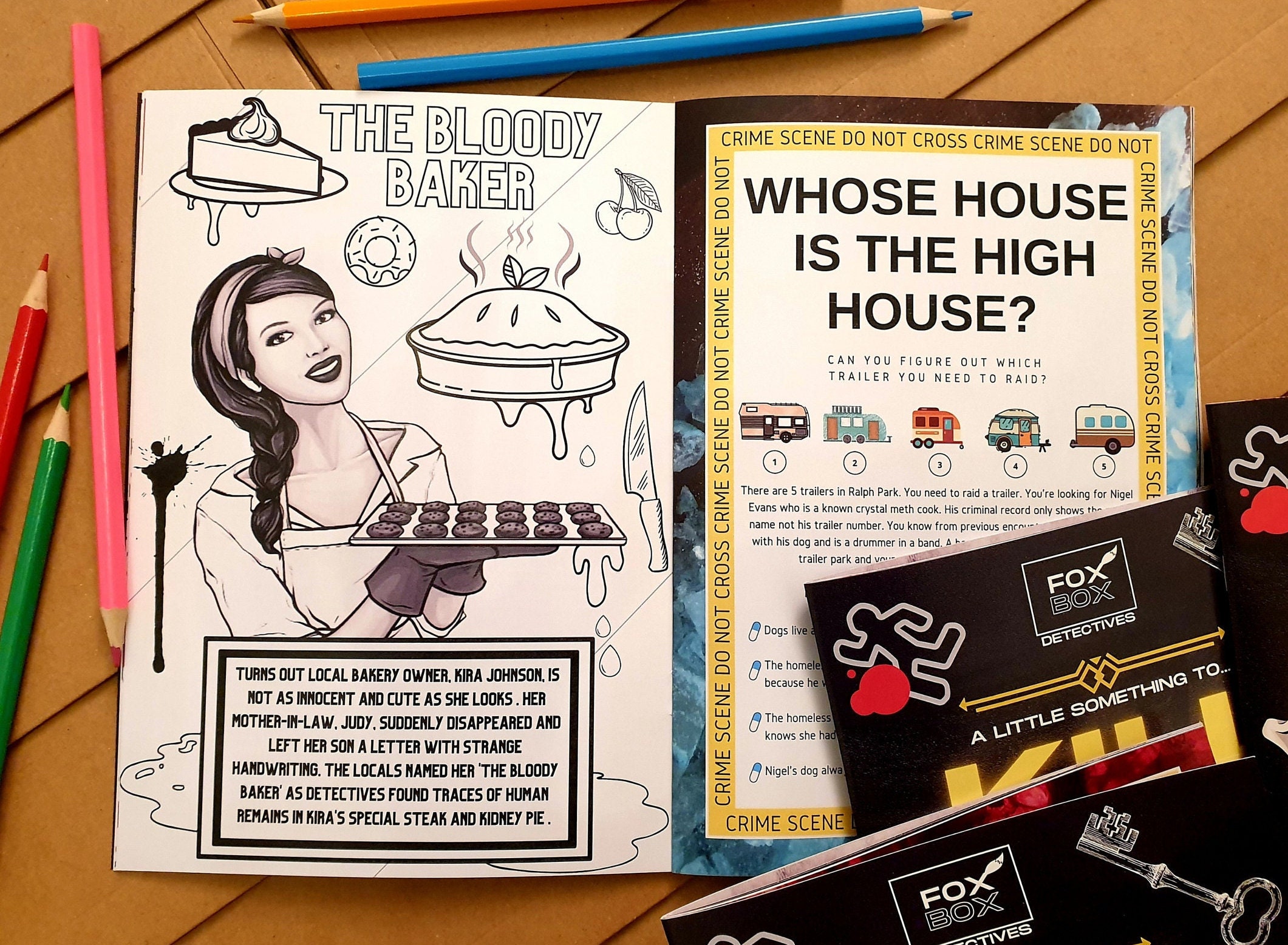 Crime Activity Book Games Colouring in Detective Work - Etsy