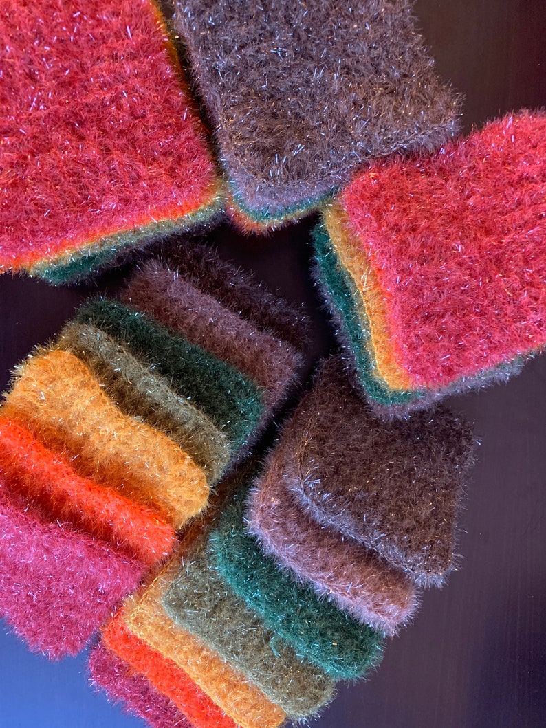 Scrubbies square, Fall Colors set of 7 - Etsy