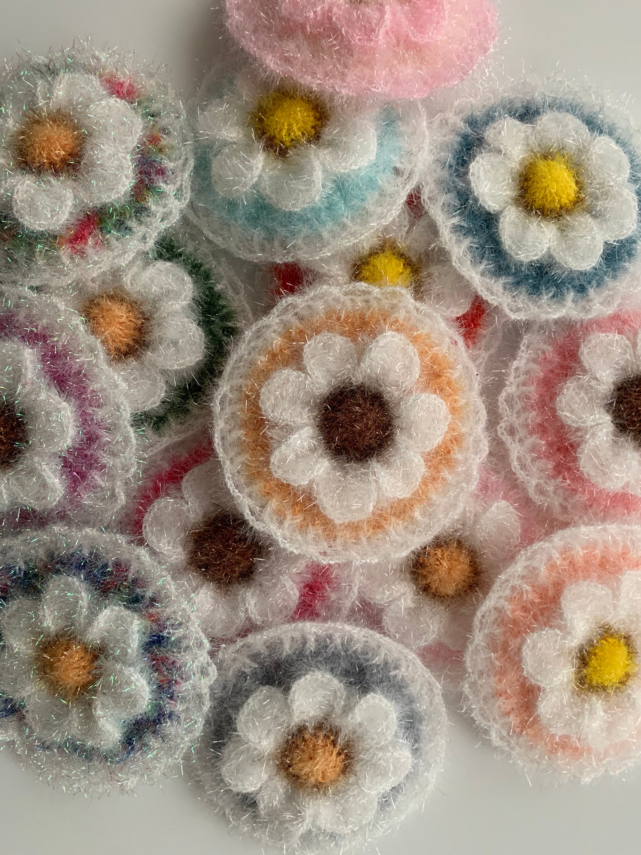 Scrubbies - Lacy Daisy (random Colors) - Etsy