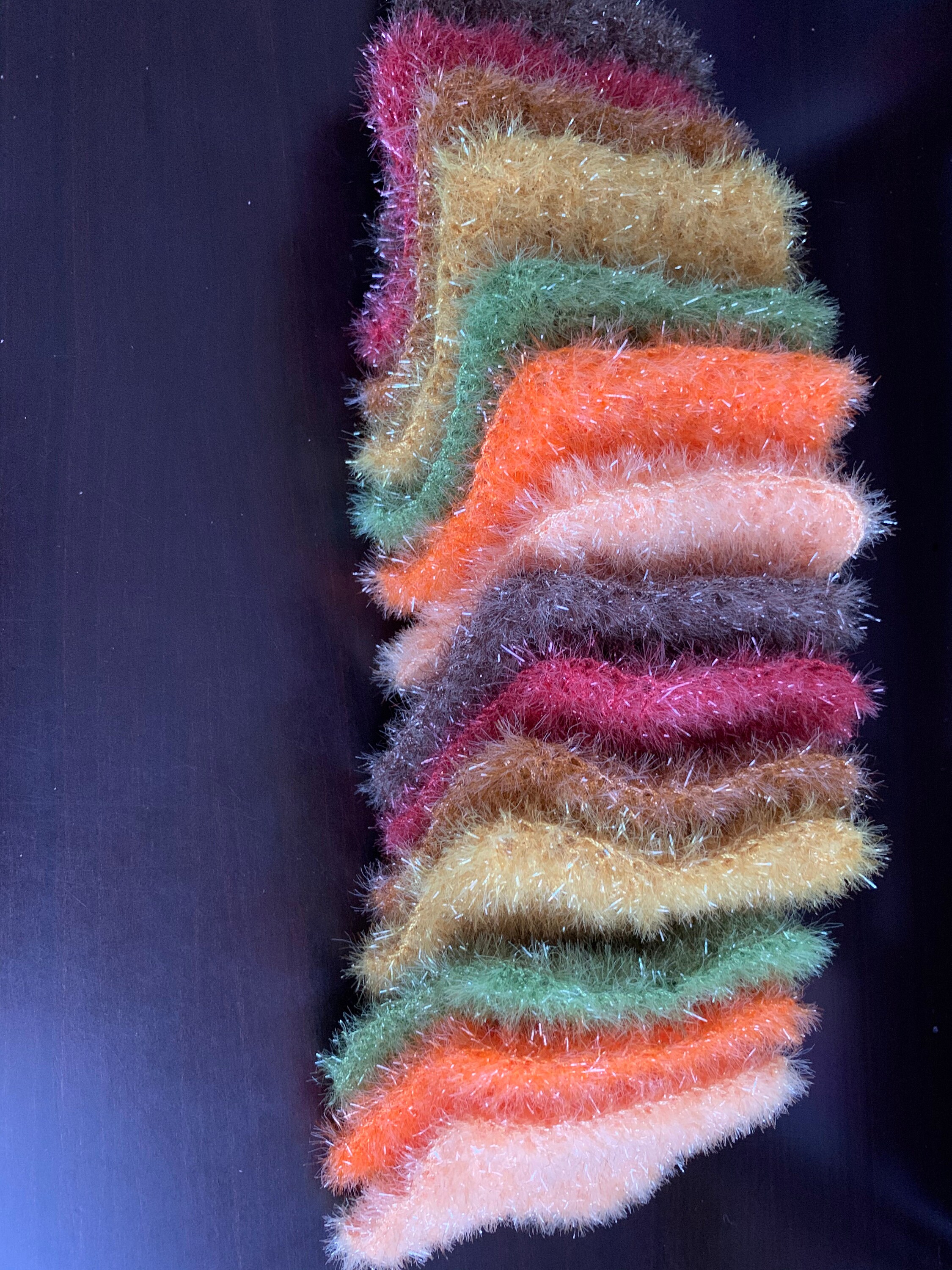 Scrubbies square Fall Colors set of 7 - Etsy