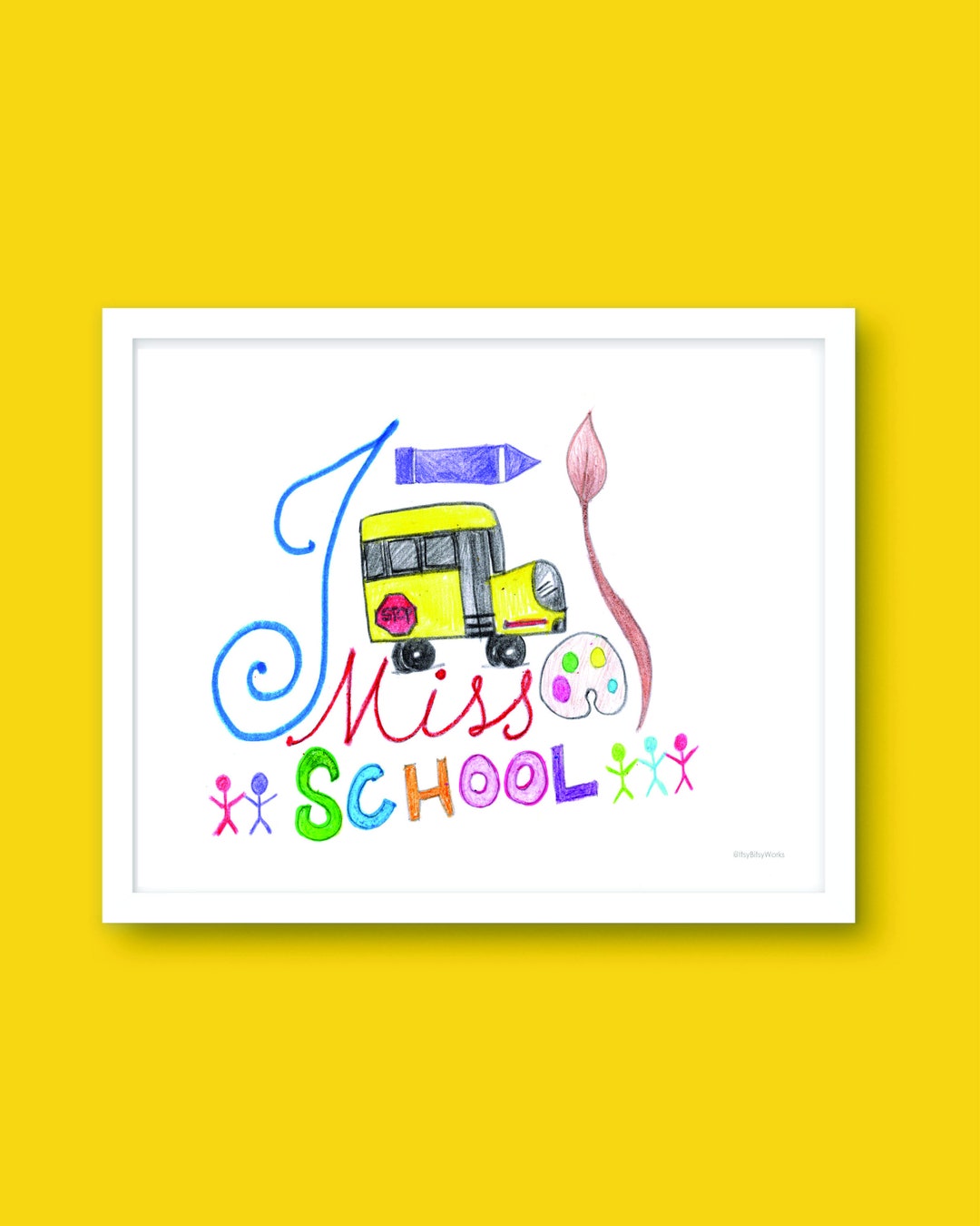 Miss School, Year 2020, Virtual Learning, Autistic Artist, Handmade ...