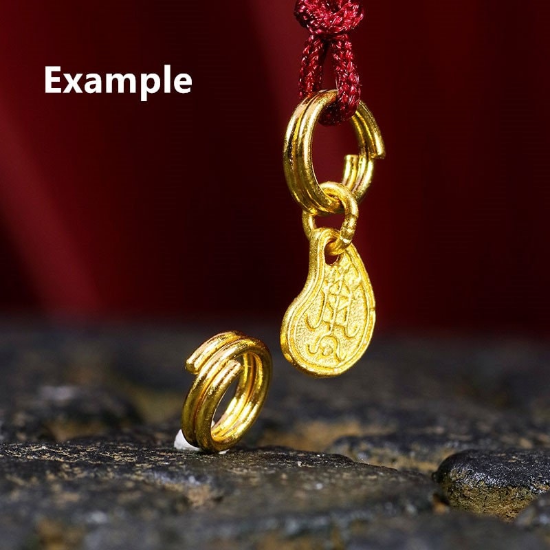24K Pure Gold Connector Clasp for Luxury Necklace Charm Pendant - Etsy