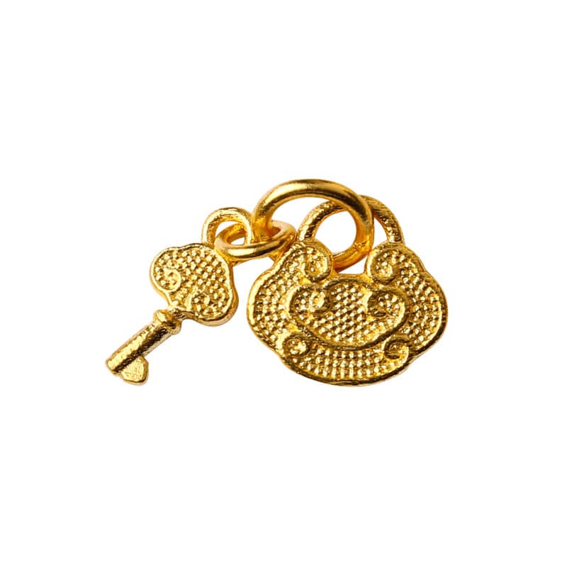 24K Pure Gold Pendant Charm Luxury Jewelry Making DIY Accessories 1pc ...