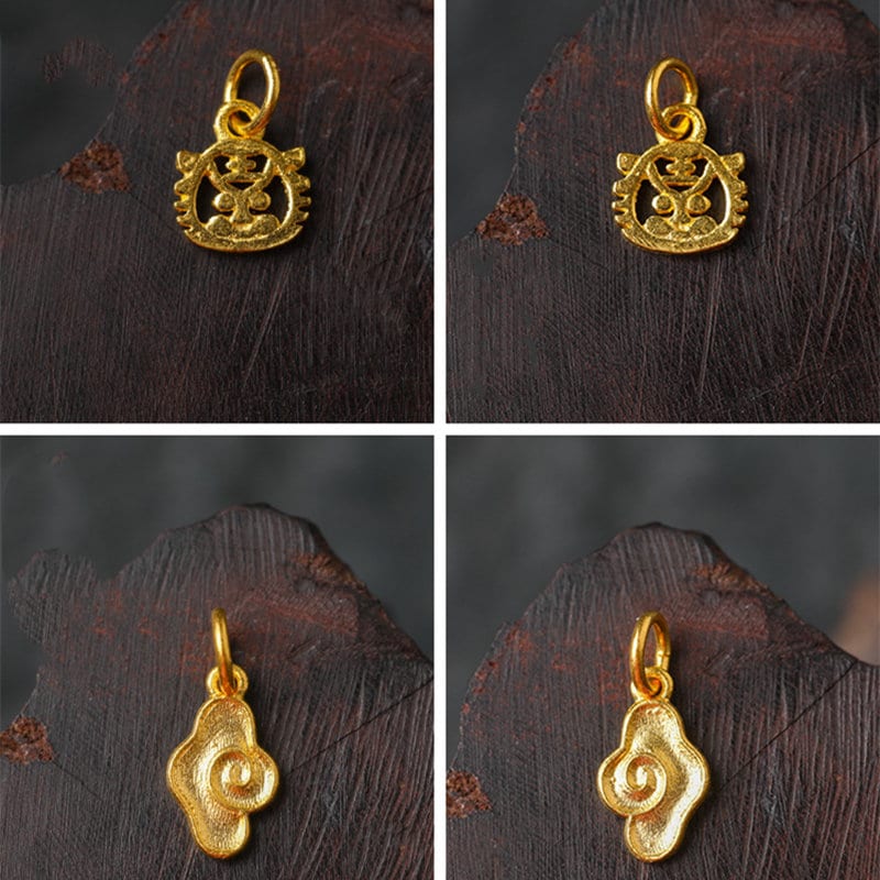 24K Pure Gold Pendant Charm Luxury Necklace Jewelry Making DIY ...