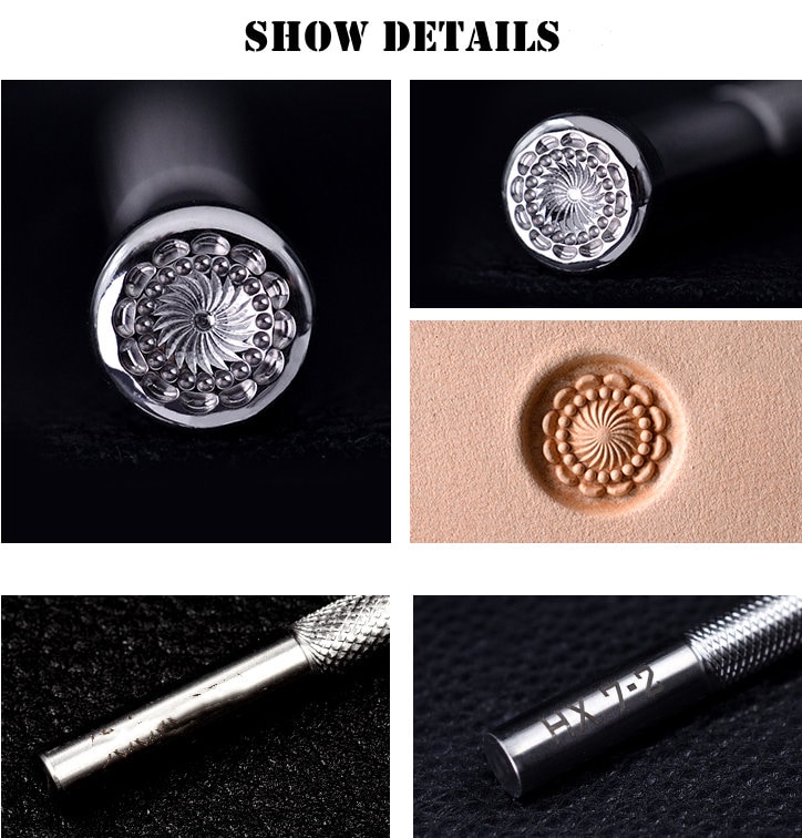 3 Flower Center Leather Stamps Sheridan or Western Floral Flower ...