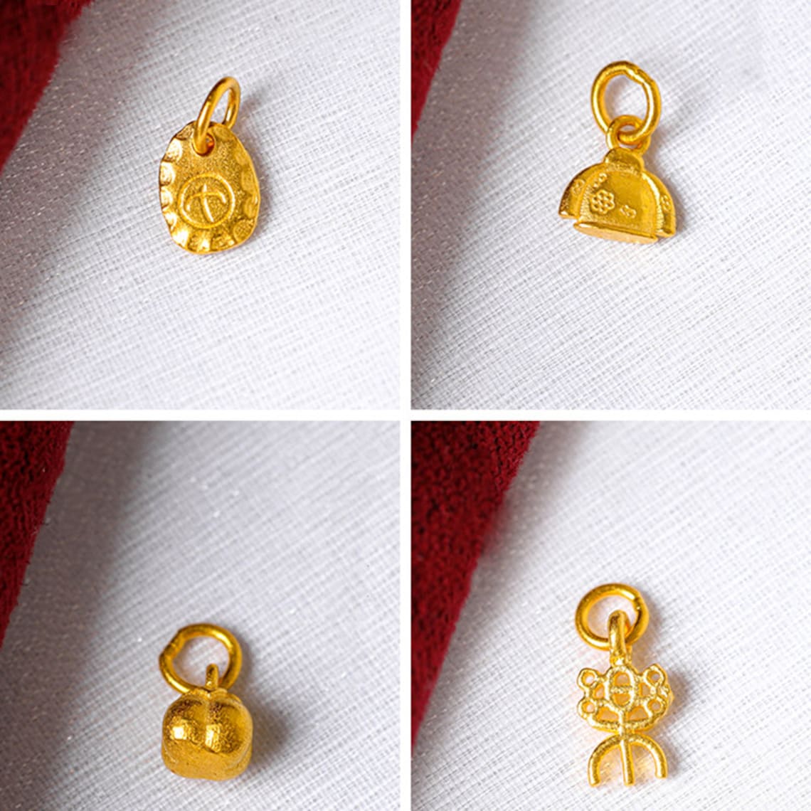 24K Pure Gold Pendant Charm Luxury Jewelry Making DIY Gifts - Etsy