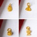 24K Pure Gold Pendant Charm Luxury Jewelry Making DIY Gifts Accessories ...