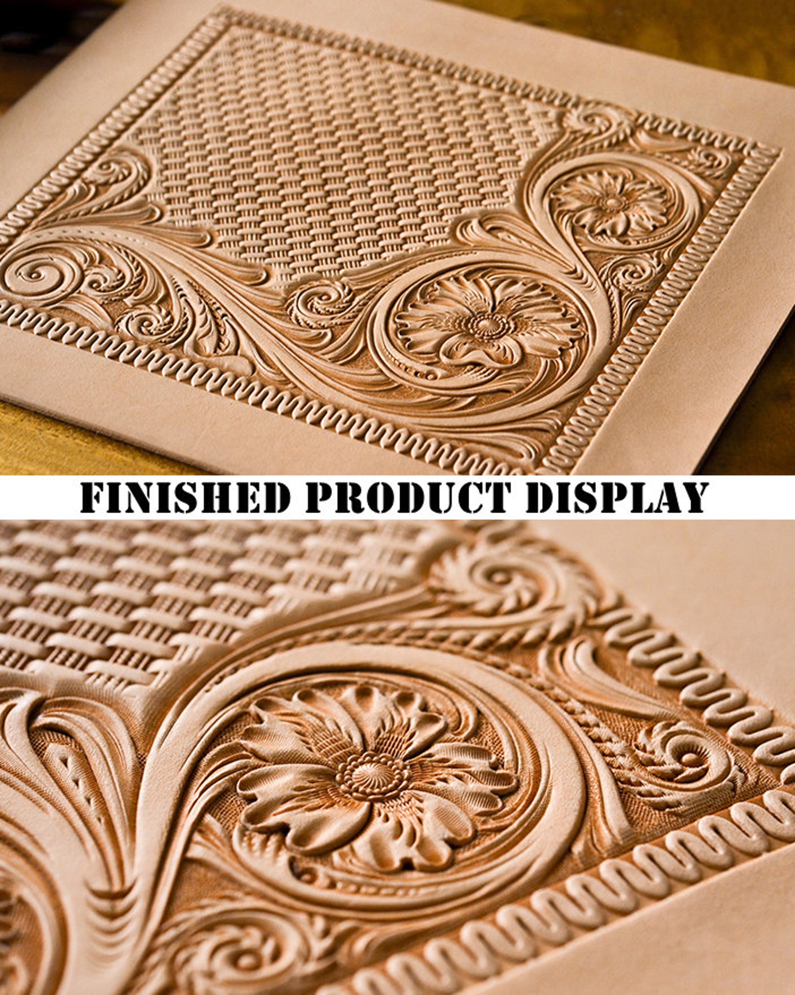 3 Flower Center Leather Stamps Sheridan or Western Floral Flower ...