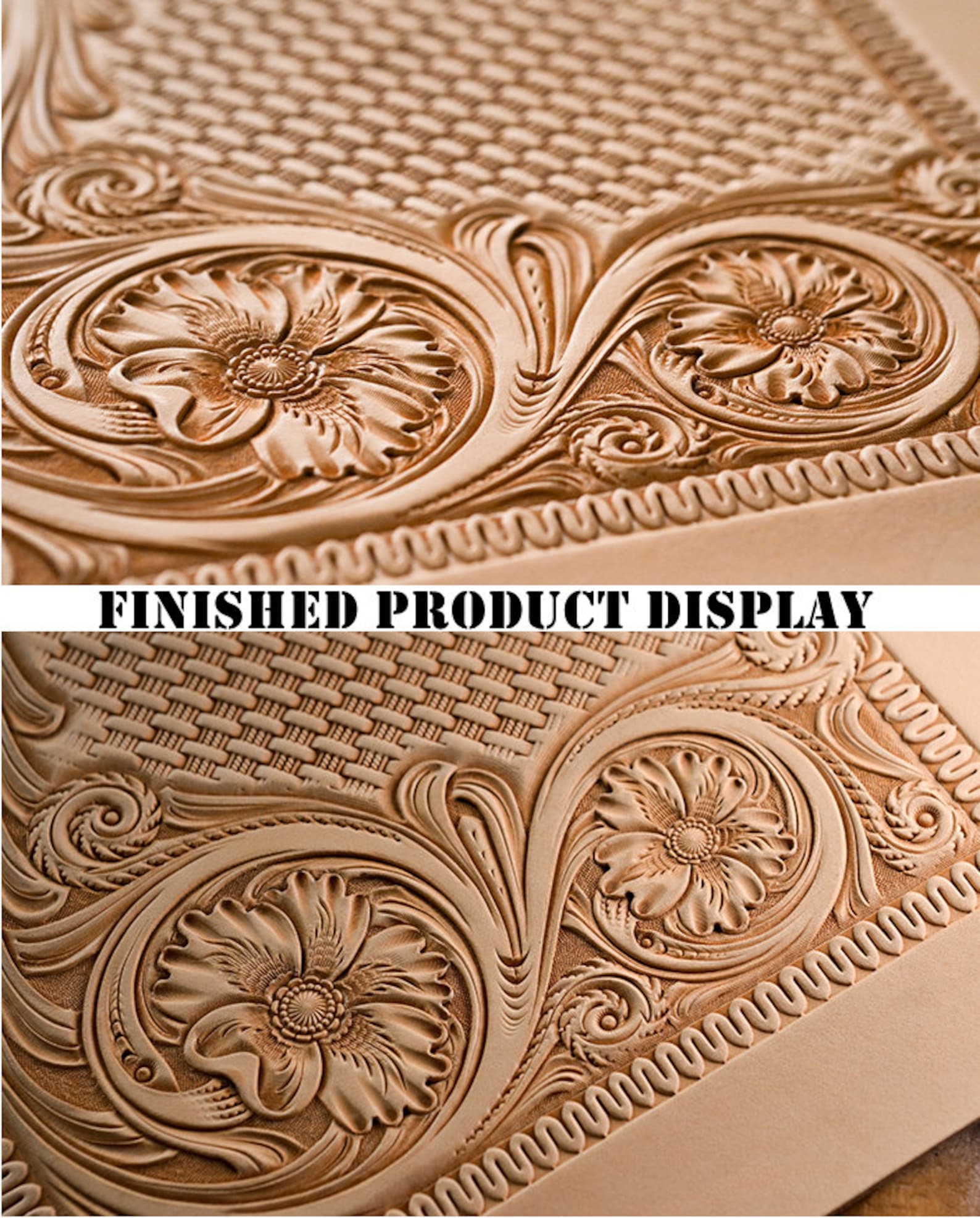3 Flower Center Leather Stamps Sheridan or Western Floral Flower ...