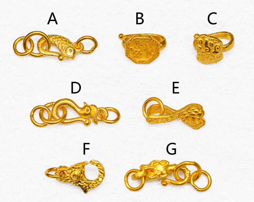 24K Pure Gold Connector Clasp Luxury Jewelry Making DIY Accessories 1pc ...